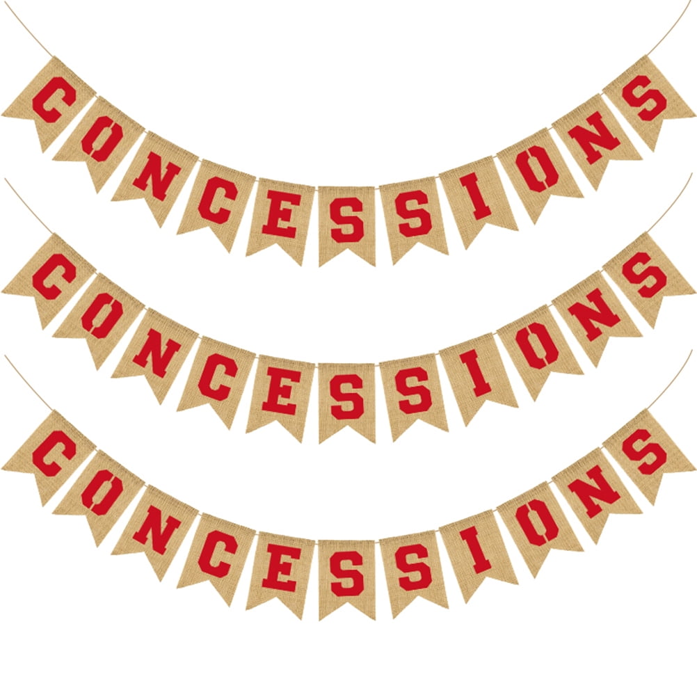 Masteelf Concessions Banner Swallowtail Flag Children's Birthday ...