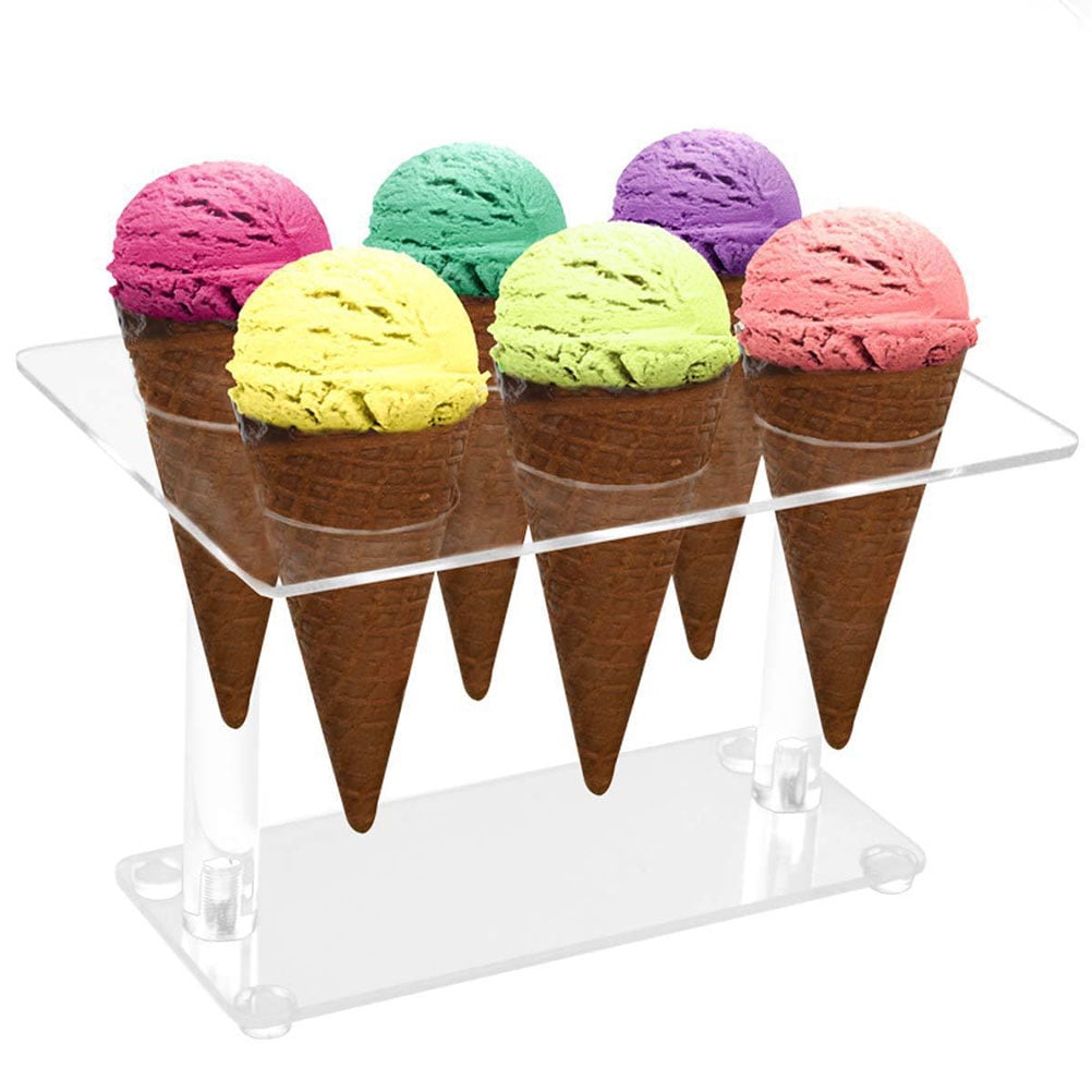 Masteelf Cone Display Stand Baffle Protector Film Ice Cream Serving ...