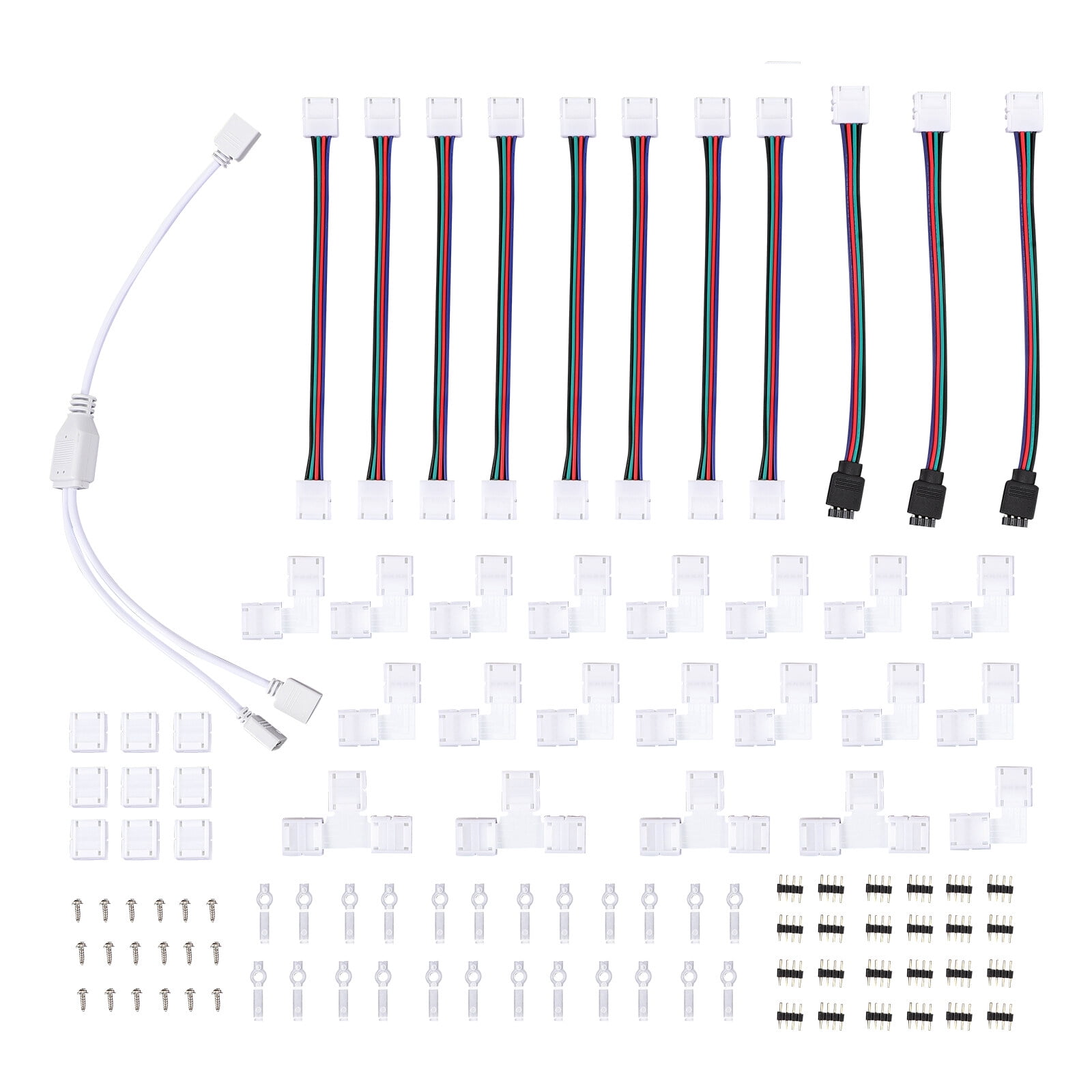 Masteelf Connectors for Strip Light Solderless LED Tape White - Walmart.com