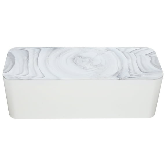 Masteelf Cord Organizer Wire Box with Bamboo Lid Cable Management Box ...