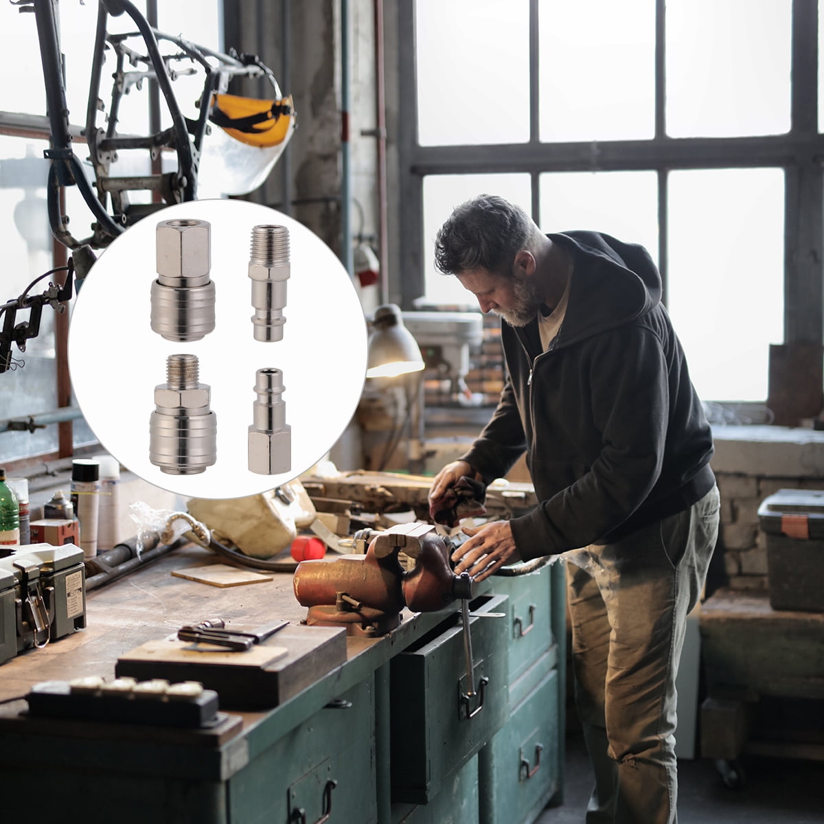 Masteelf Coupler Powerful Pneumatic Connector Quick Connectors Female ...