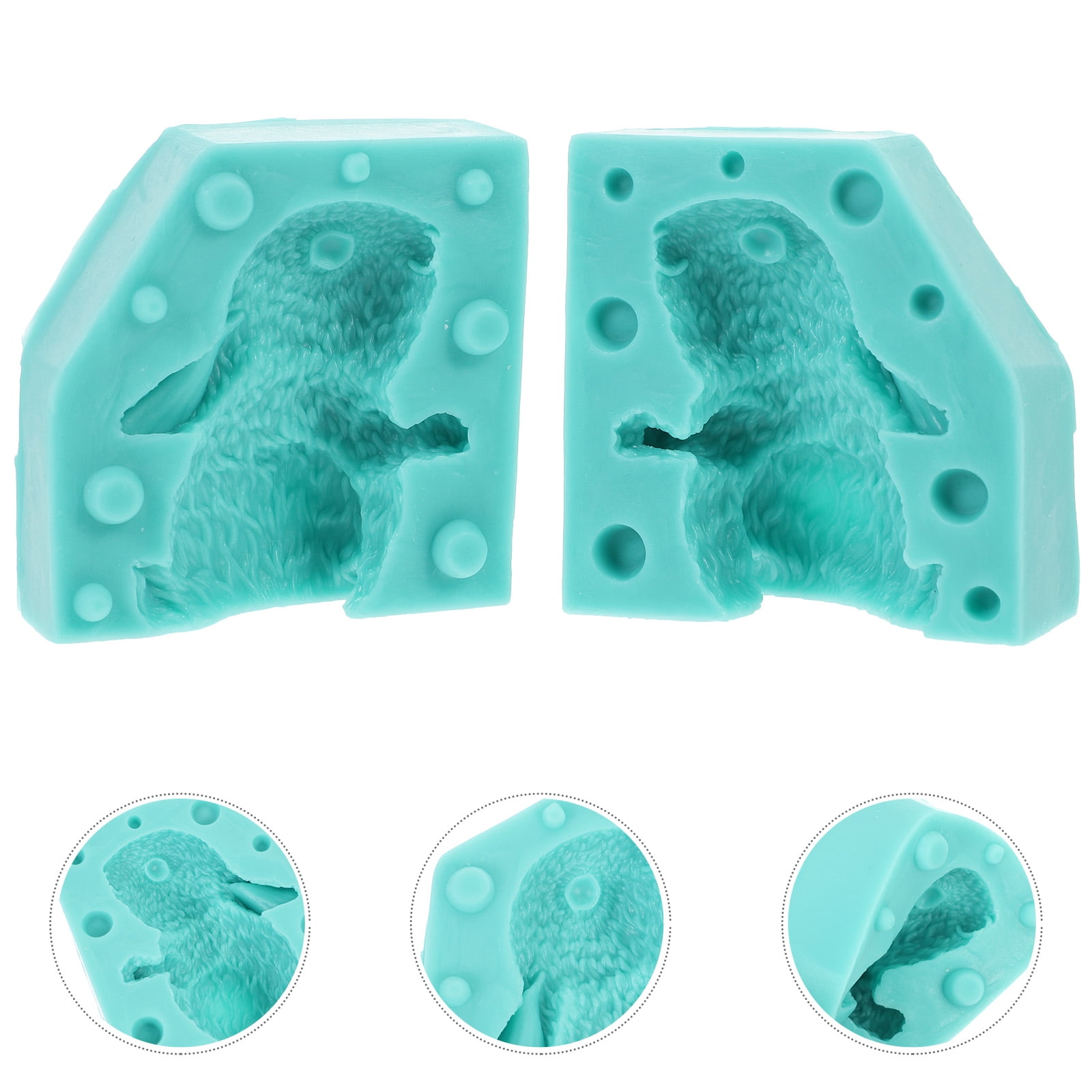 Masteelf Craft Mold 1Pcs Silicone Rabbit Mold 3D Bunny Shape for Diy ...