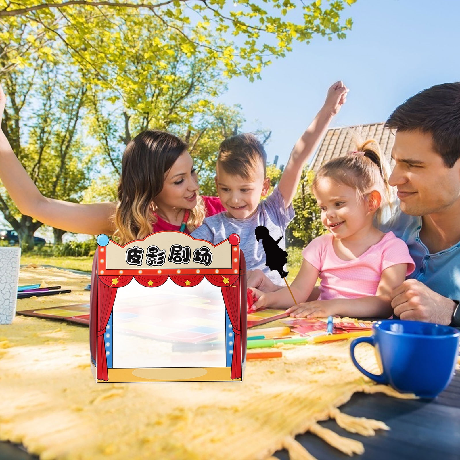 Masteelf Creative Education Shadow Puppets Theater Props for Kids ...