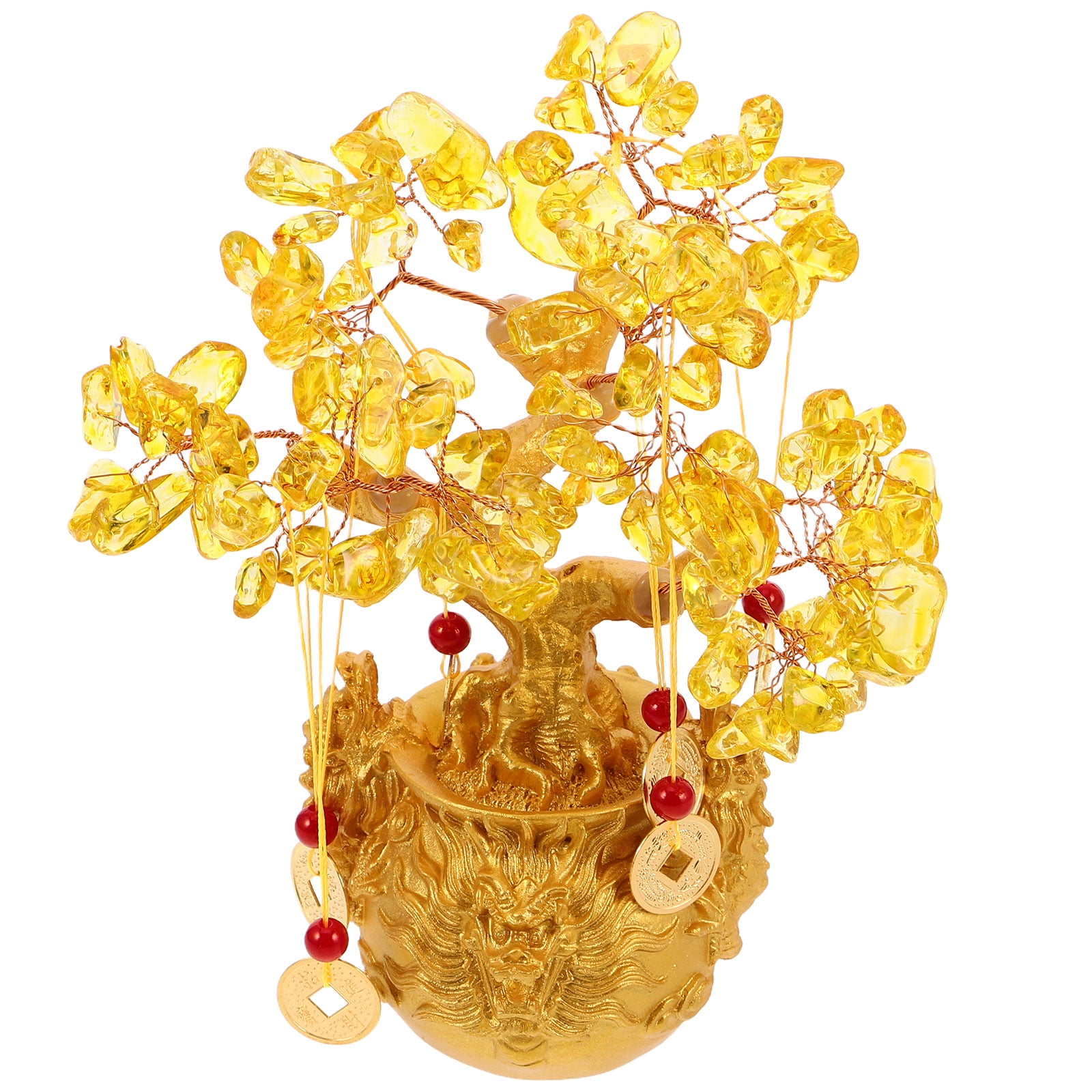 Masteelf Crystal Money Tree Crystal Bonsai Money Tree Feng Shui Decor ...