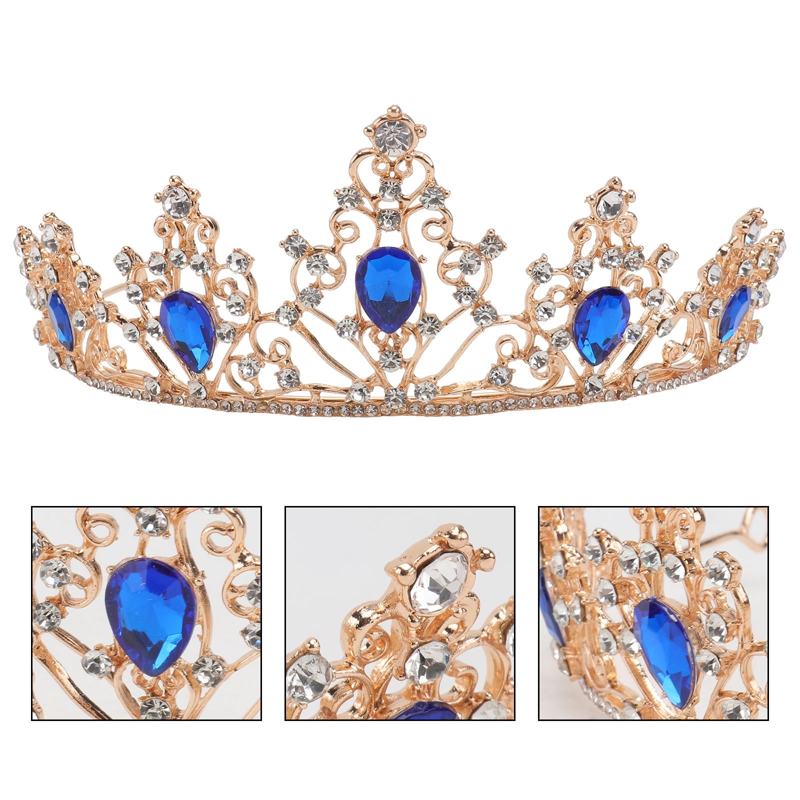 Masteelf Crystal Tiara Crown Headband Gemstone Crown Rhinestone Tiara ...