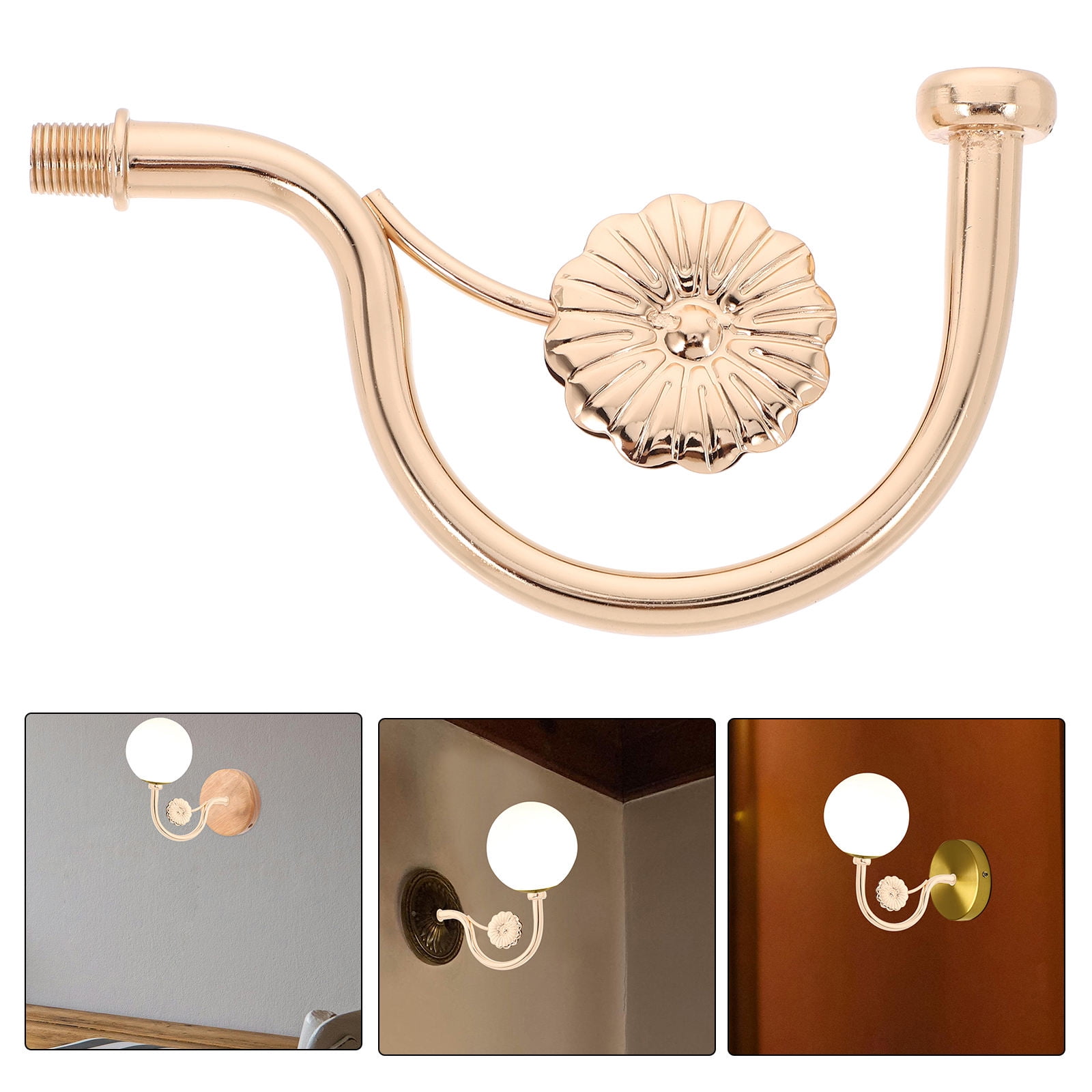 Masteelf Curved Light Fixture Rod Lighting Fixture Down Rod Wall Lamp ...