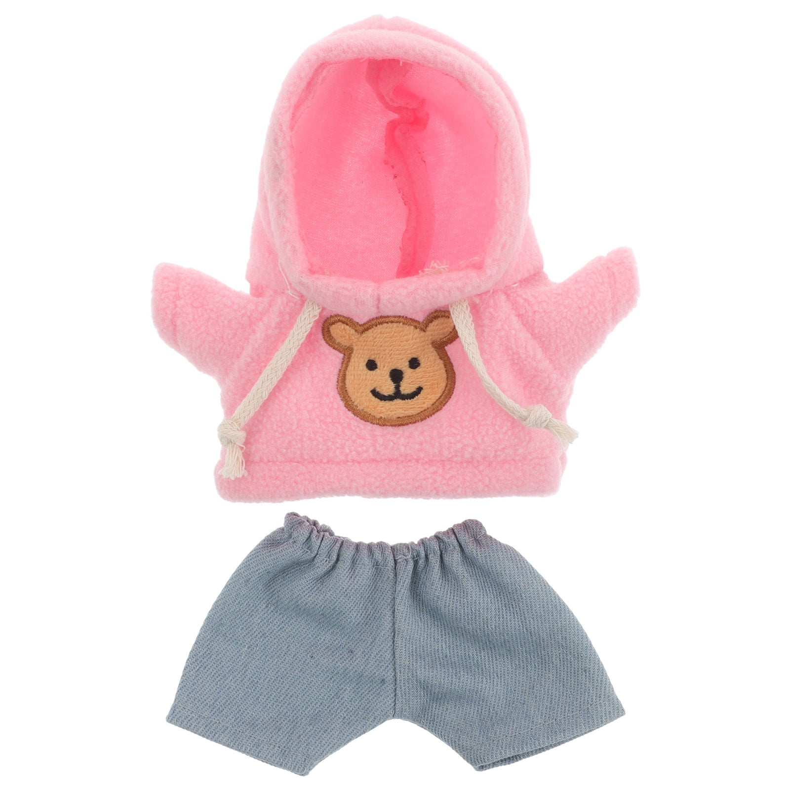 Masteelf Cute Doll Hoodie and Denim Pants Outfit Cute Plush Bear Doll ...