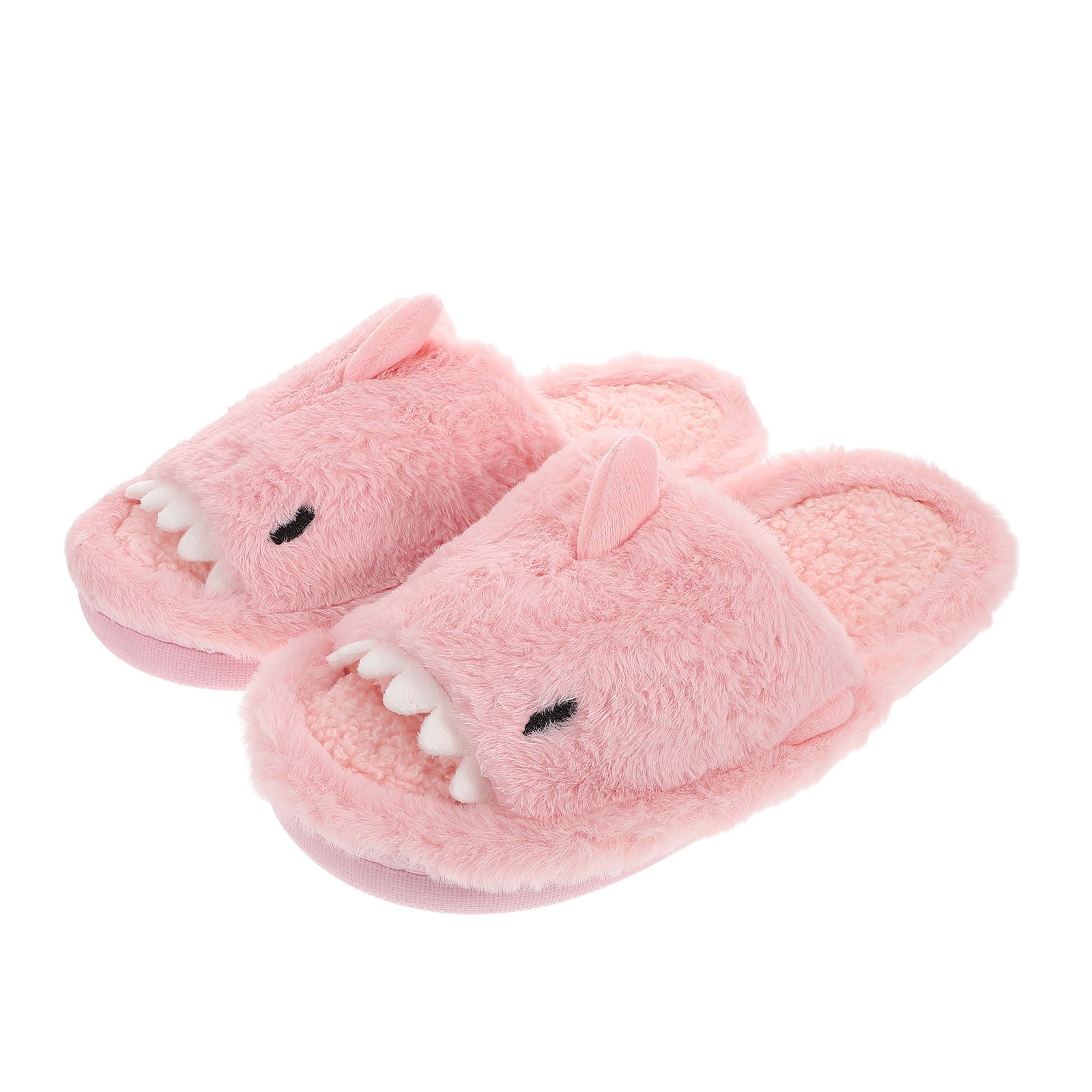 Masteelf Cute Shark Shaped Slippers Women Non Slip Plush House Shoes ...
