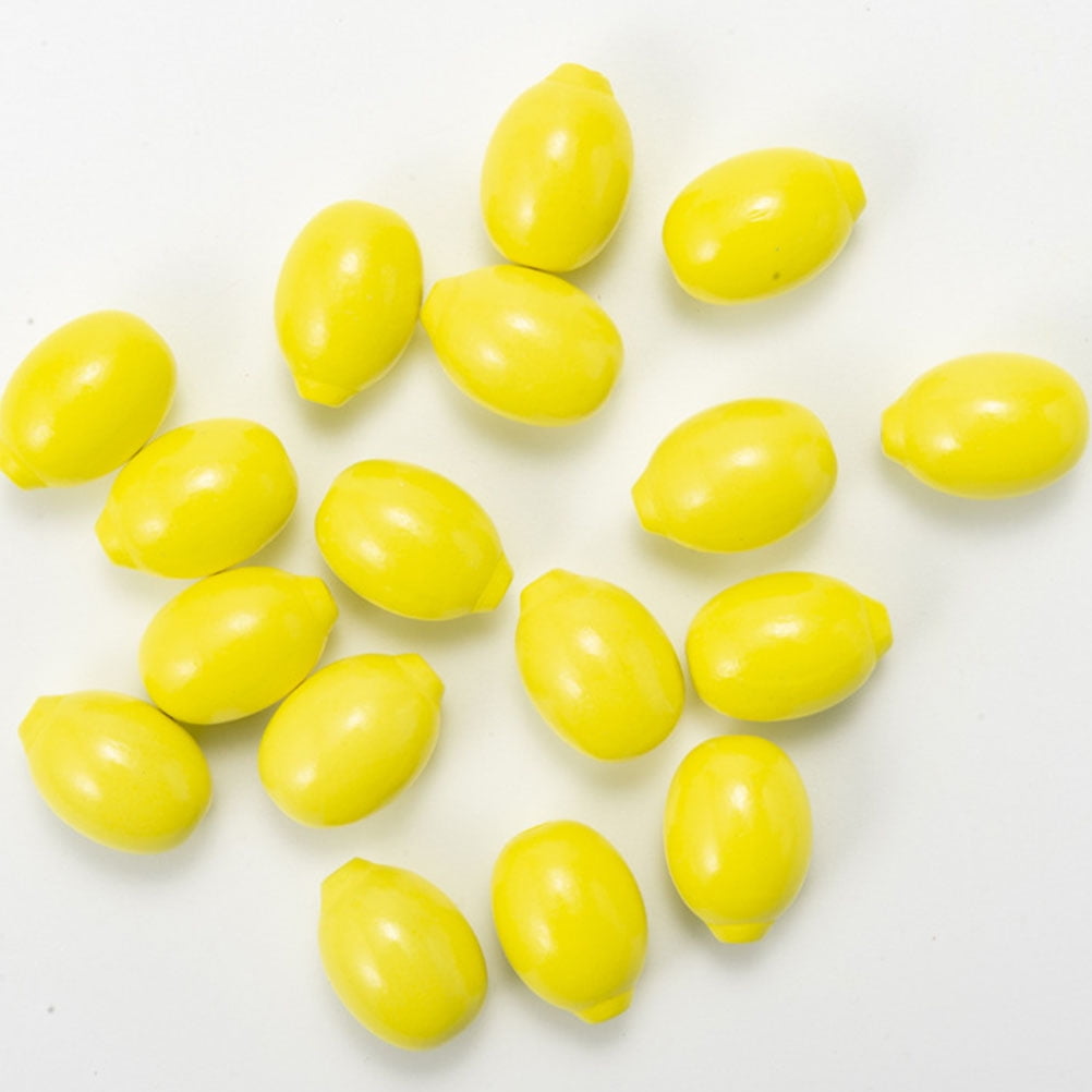 Masteelf DIY Lemon Shape Wooden Beads for Crafts and Garland Assorted ...