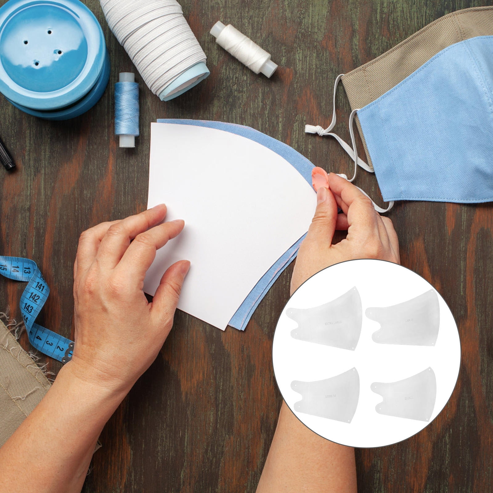 Masteelf DIY Mask Template for Face Coverings Made from Clear Acrylic ...