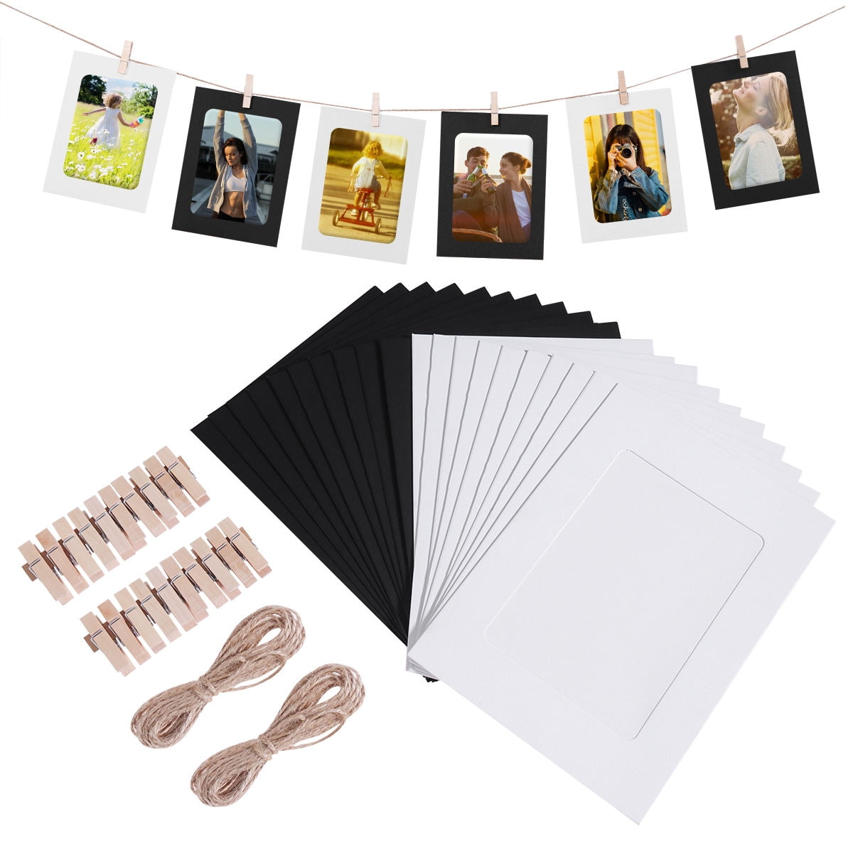 Masteelf DIY Paper Photo Frames Set 19.2x13cm Outer Size for Families ...