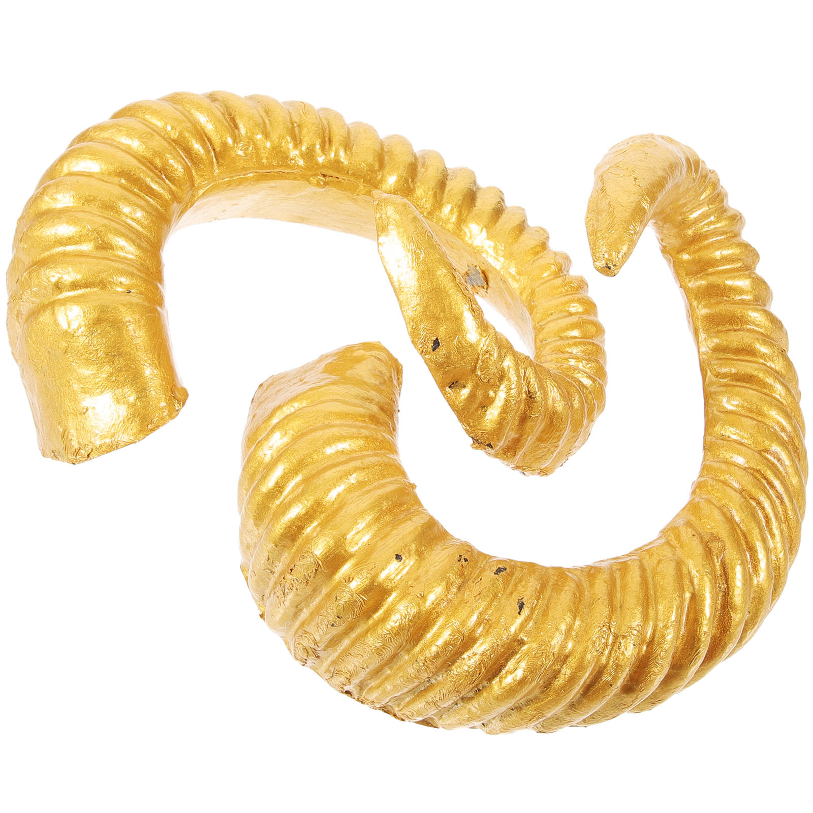 Masteelf DIY Sheep Horns Artificial Sheep Horns Staff 12.5x12cm Golden ...