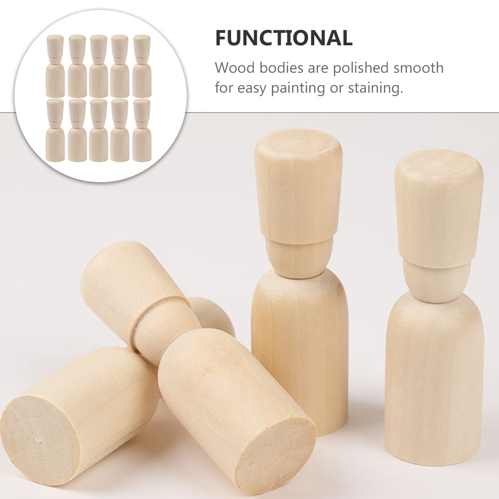 Masteelf DIY Wooden Puppet Toys for Kids Playing with Beige Color Safe ...