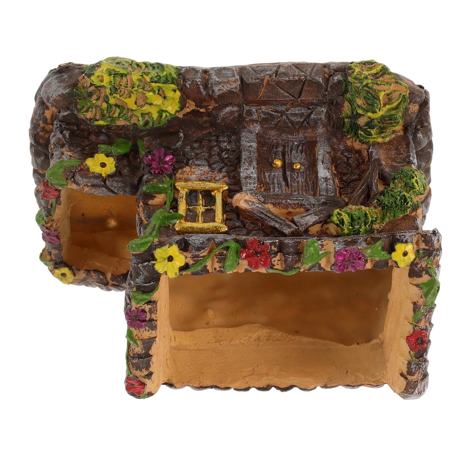 Masteelf Decorative Flower Pot House Shape Planter Miniature Garden ...