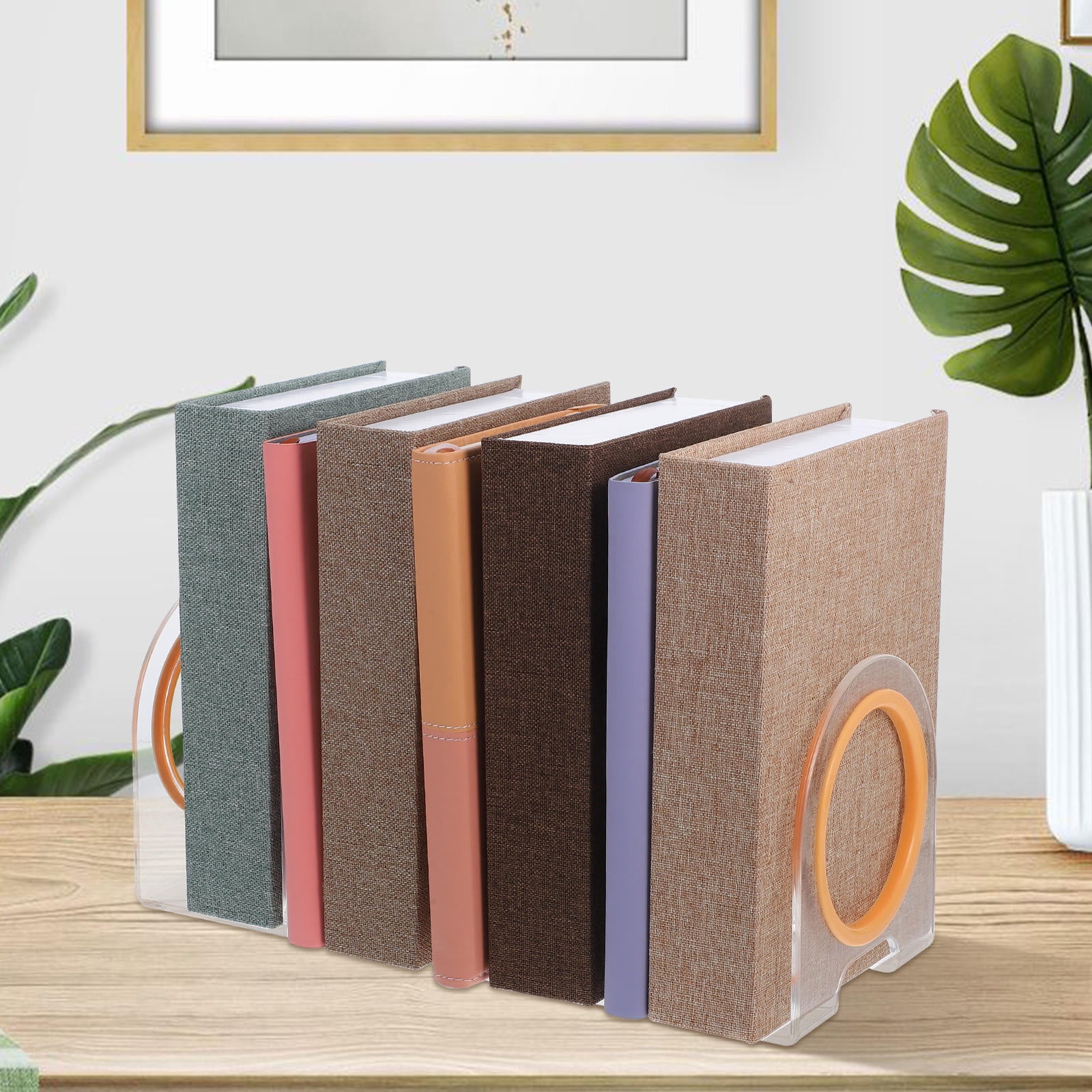 Masteelf Transparent Desktop Book Storage Rack, Multifunctional Book ...