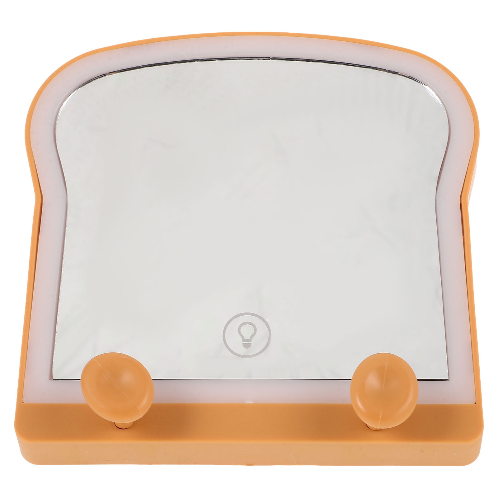 Masteelf Desktop Vanity Mirror Bedroom Small Travel Office Light Brown ...