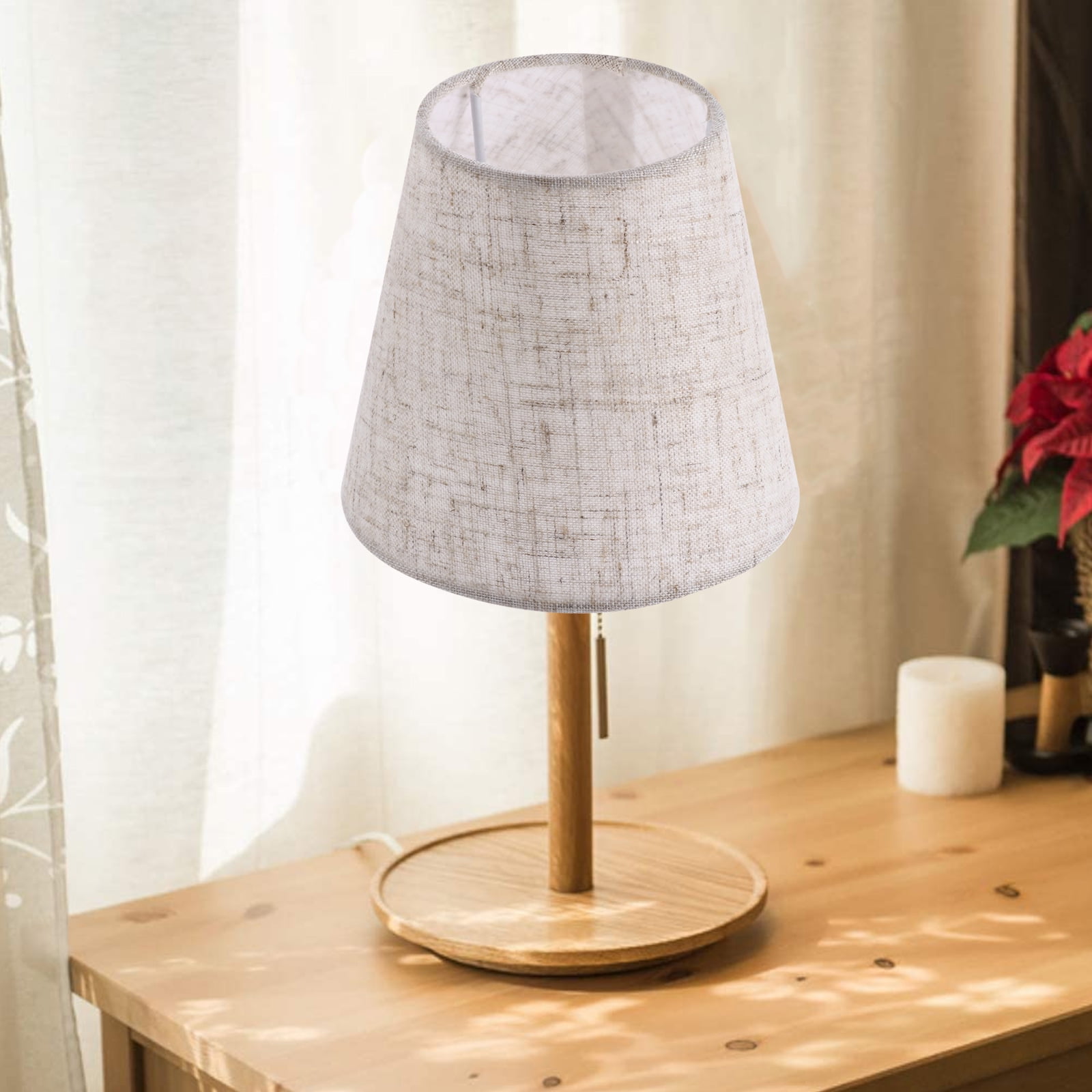 Masteelf Detachable Lamp Shade Replacement Shades Hessian Pleated ...