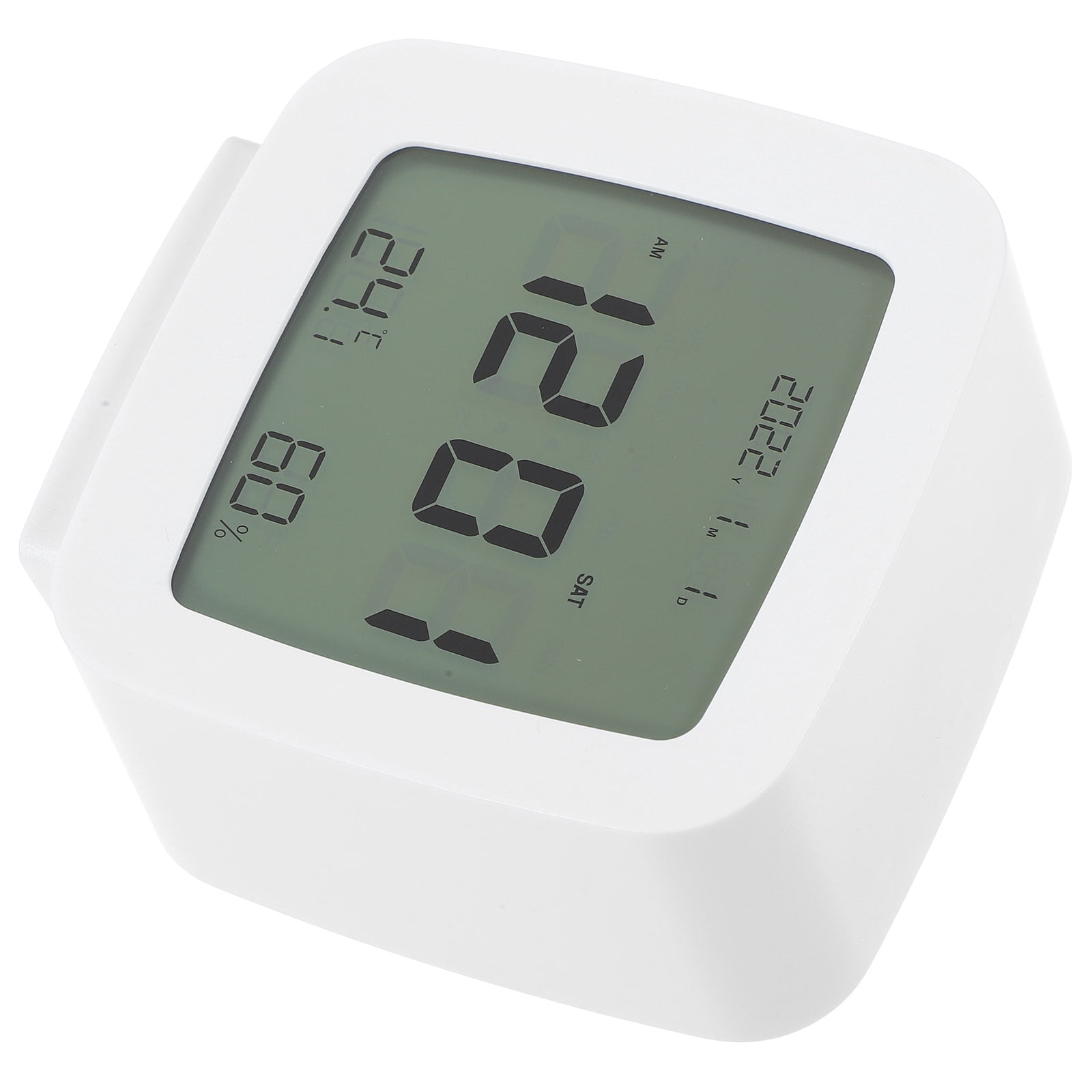 Masteelf Digital Clock with Large Display for Home White Plastic Alarm ...