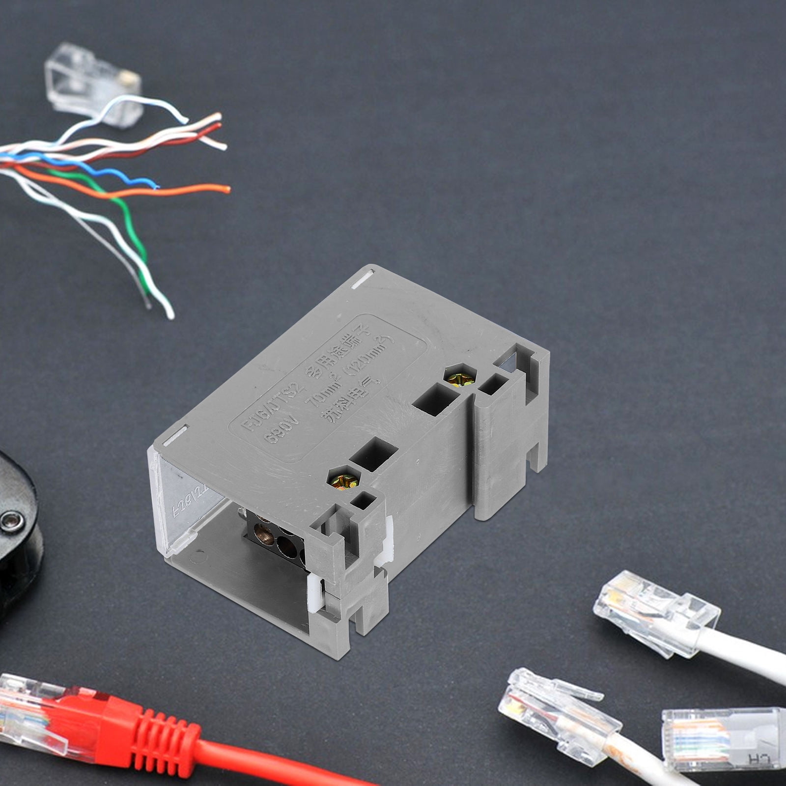 Masteelf Din Rail Terminal Blocks 1 in 6 Out Connectors Distribution ...