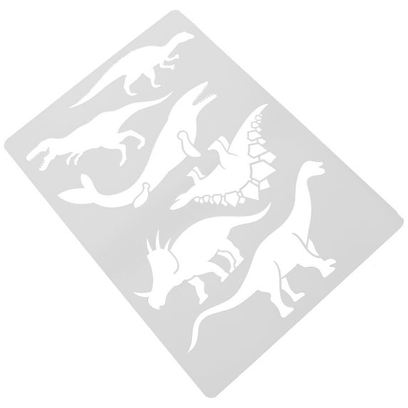 Masteelf Dinosaur Hollow Painting Ruler Set for Crafts and Drawing ...