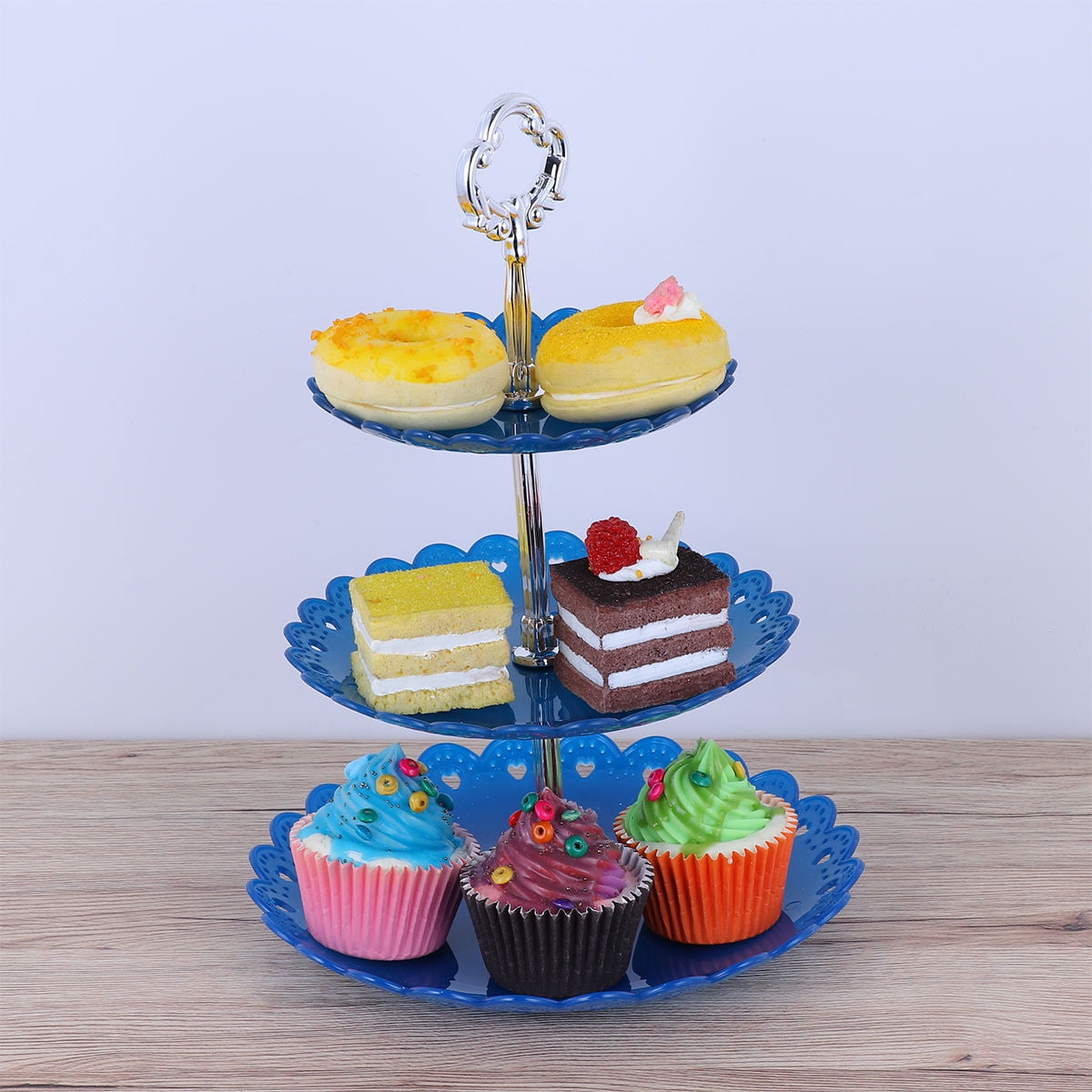 Masteelf Cake Rack for Wedding Dessert Display Stand Holder Buffet Blue ...