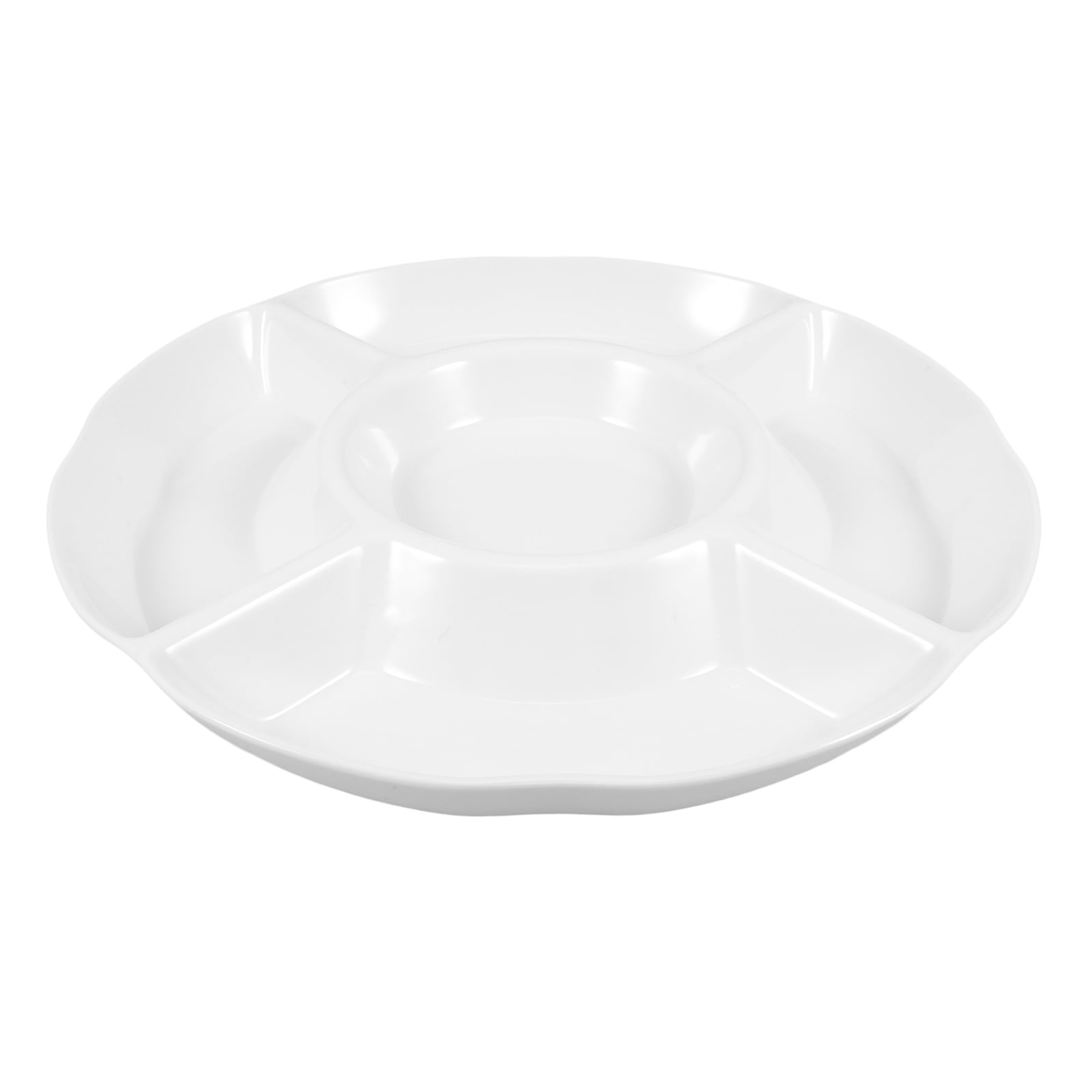 Masteelf Divided Serving Tray with Lid and Handle Dip Trays for Parties ...