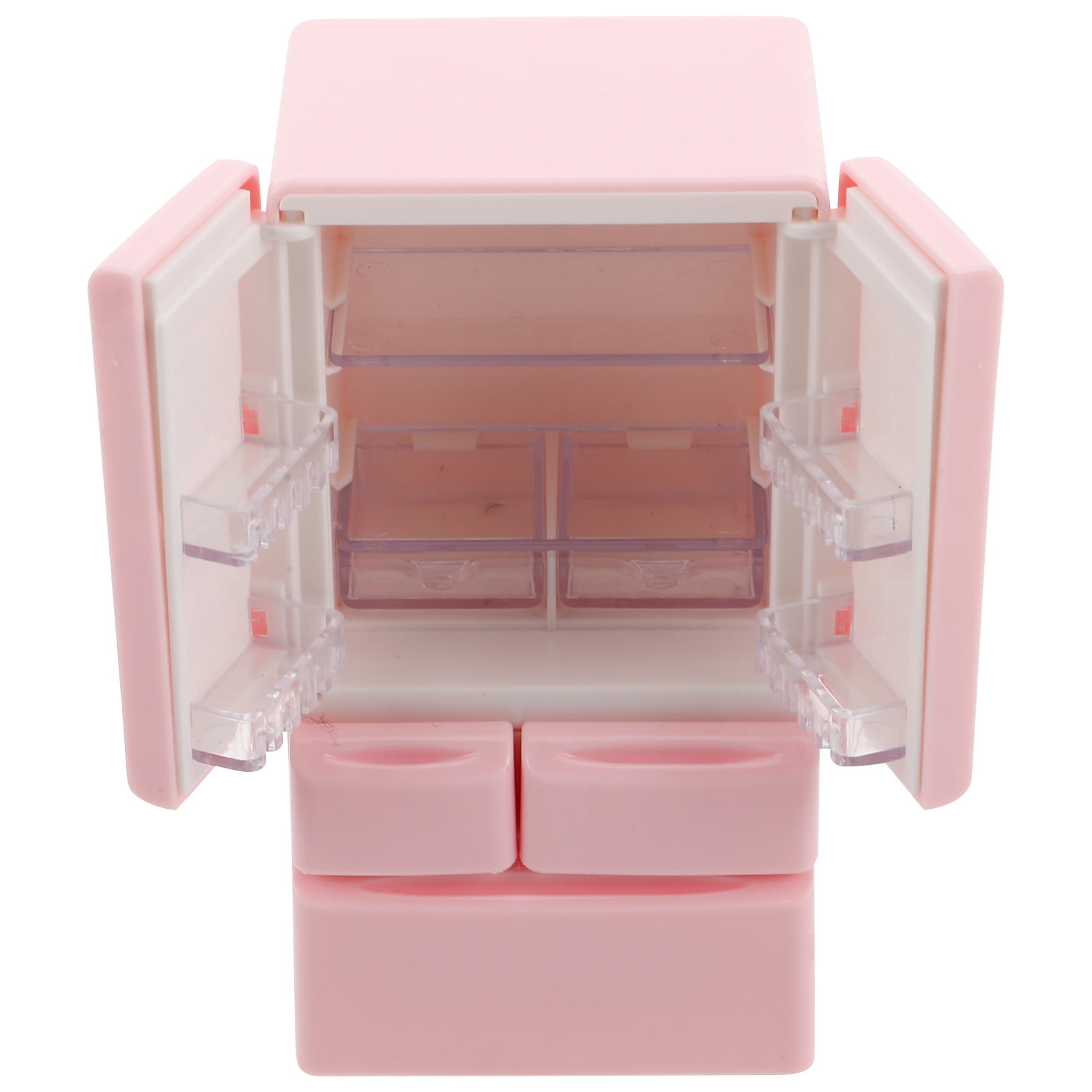 Masteelf Dollhouse Furniture Refrigerator Model Miniature Double Door ...