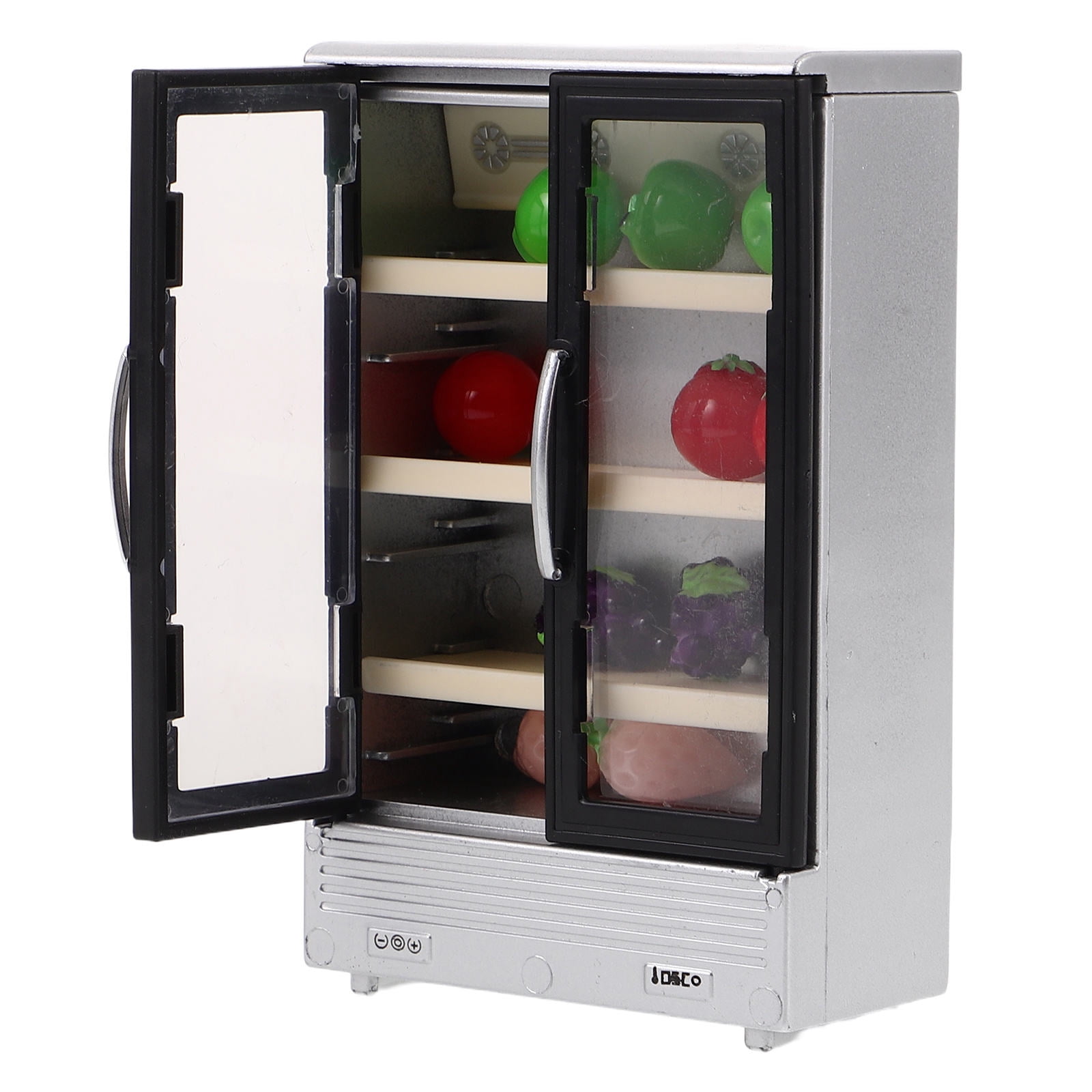 Masteelf Dollhouse Mini Fridge Dollhouse Kitchen Toys Pretend Play Toy ...