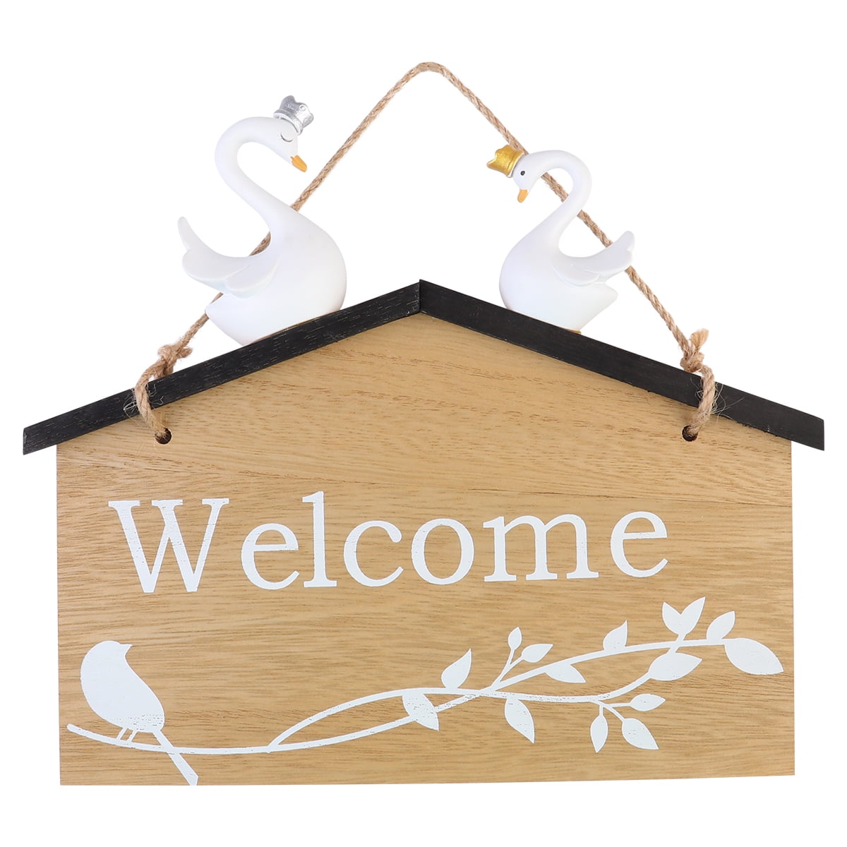 SWETRACE Courtyard Decorative Door Sign Wood Color Wall Hanging for ...