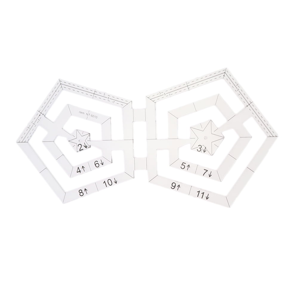 Masteelf Double Pentagon Quilting Ruler Set Transparent Acrylic for ...
