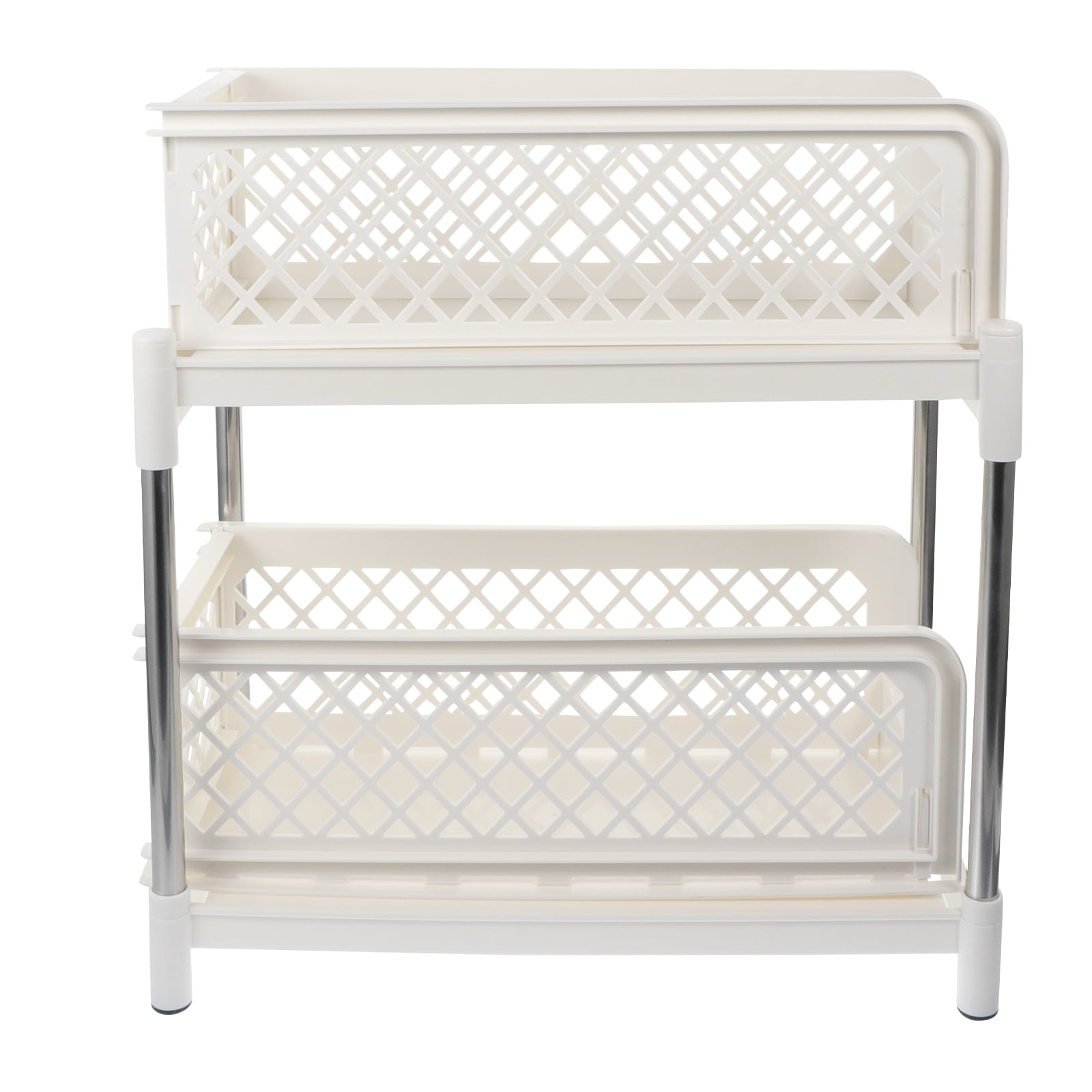 Masteelf Double Storage Rack Shelves Expandable Drawers Locker Small ...