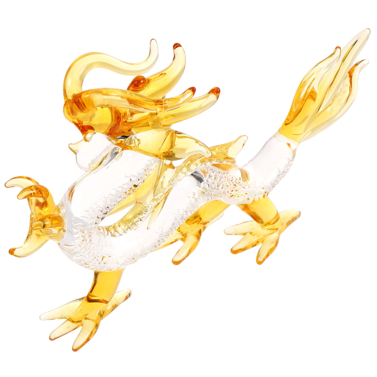 Masteelf Dragon Statue Glass Zodiac Dragon Sculpture Dragon Figurine ...