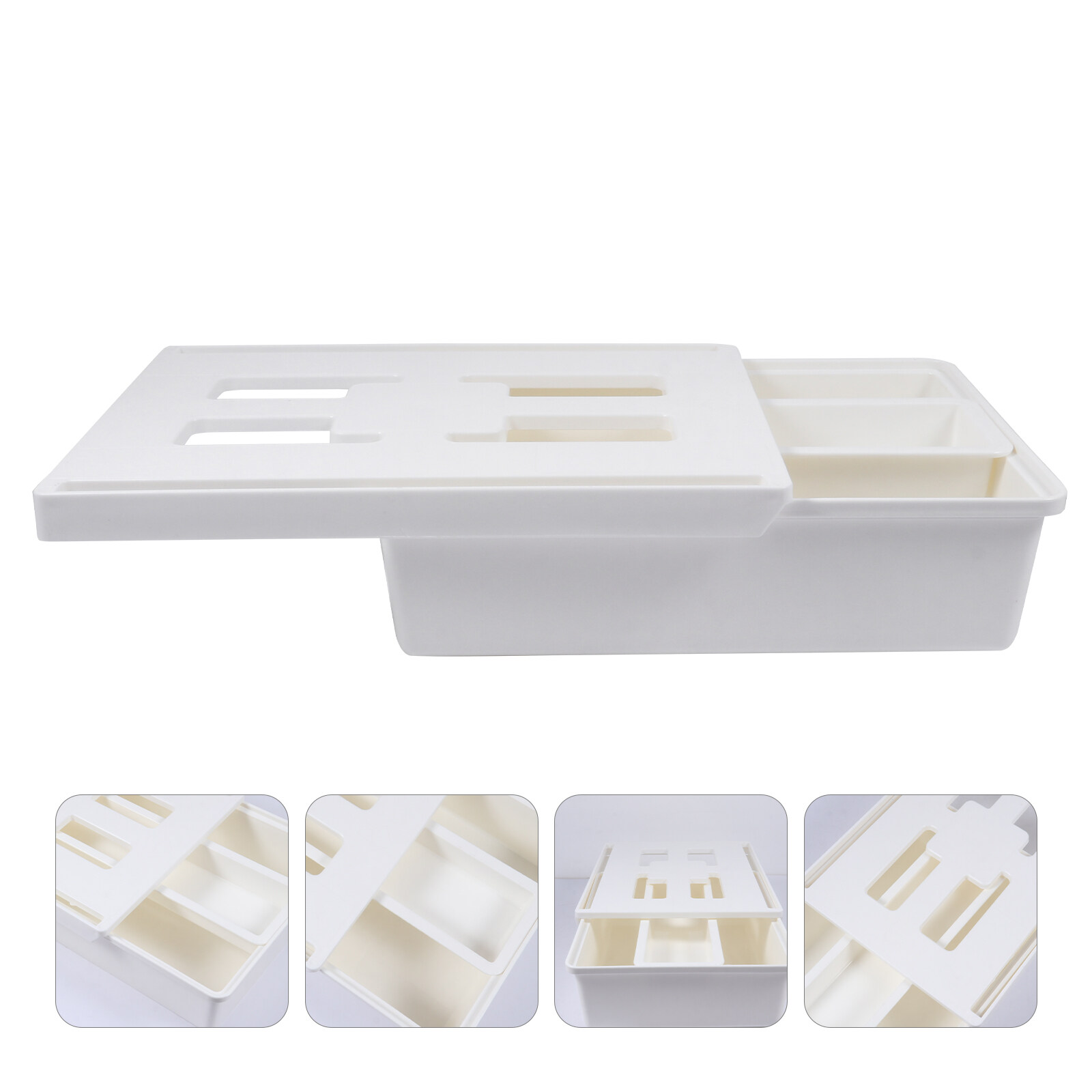 Masteelf Drawer Organizer Adhesive Desk Storage Box Self-adhesive ...