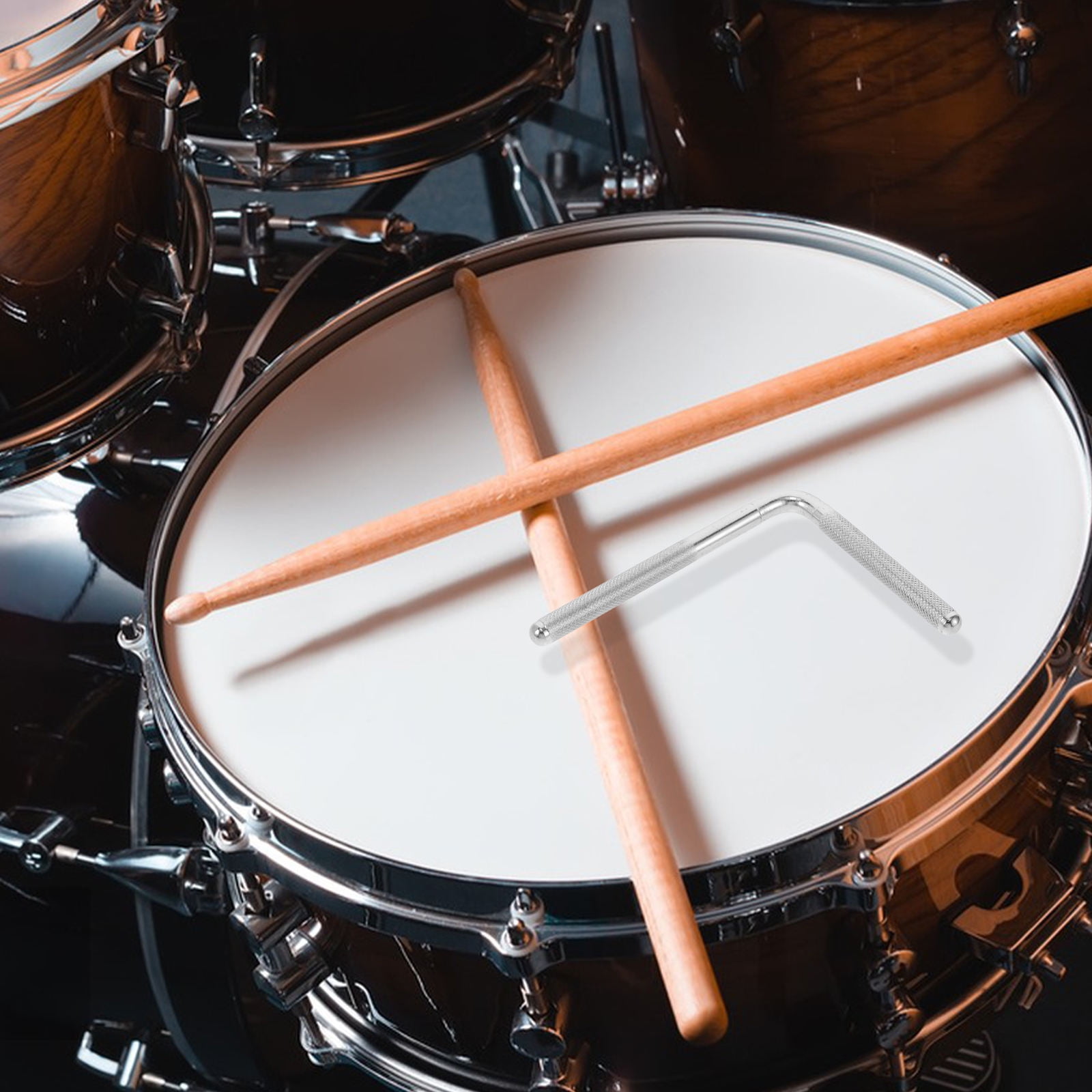 Masteelf Drum Cowbell Holder Extension Rod Robust Metal L-Shaped Arm ...