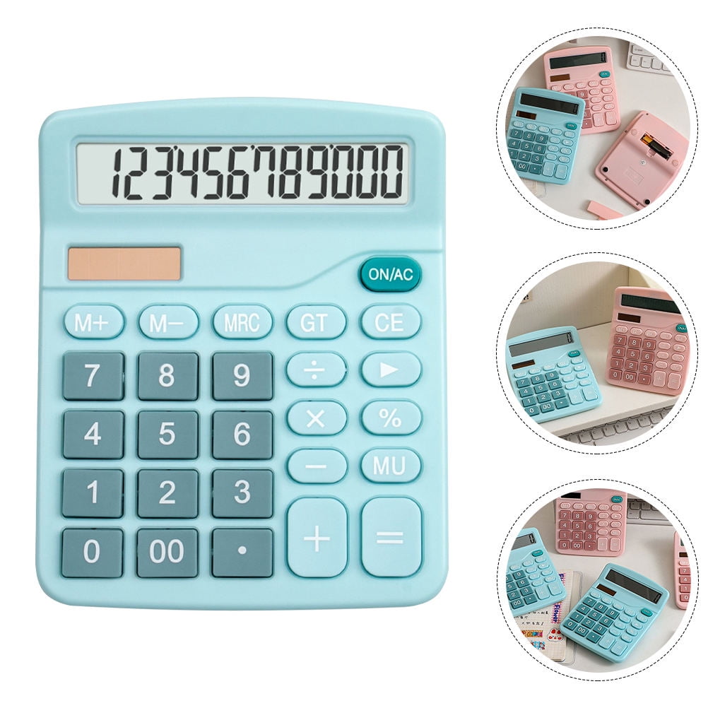 Masteelf Dual Power Calculator Colorful Basic Office Calculators Sky ...