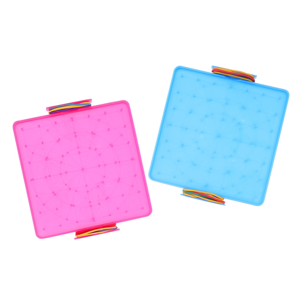 Masteelf 2pcs Double Sided Geoboard For Kids Plastic Board Math ...