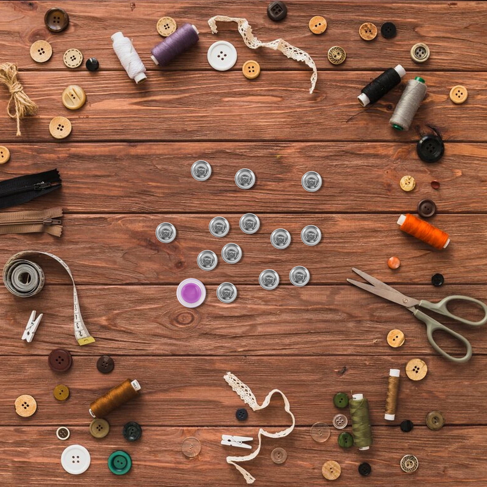 Masteelf Durable Aluminium DIY Button Making Kit with Assorted Color ...