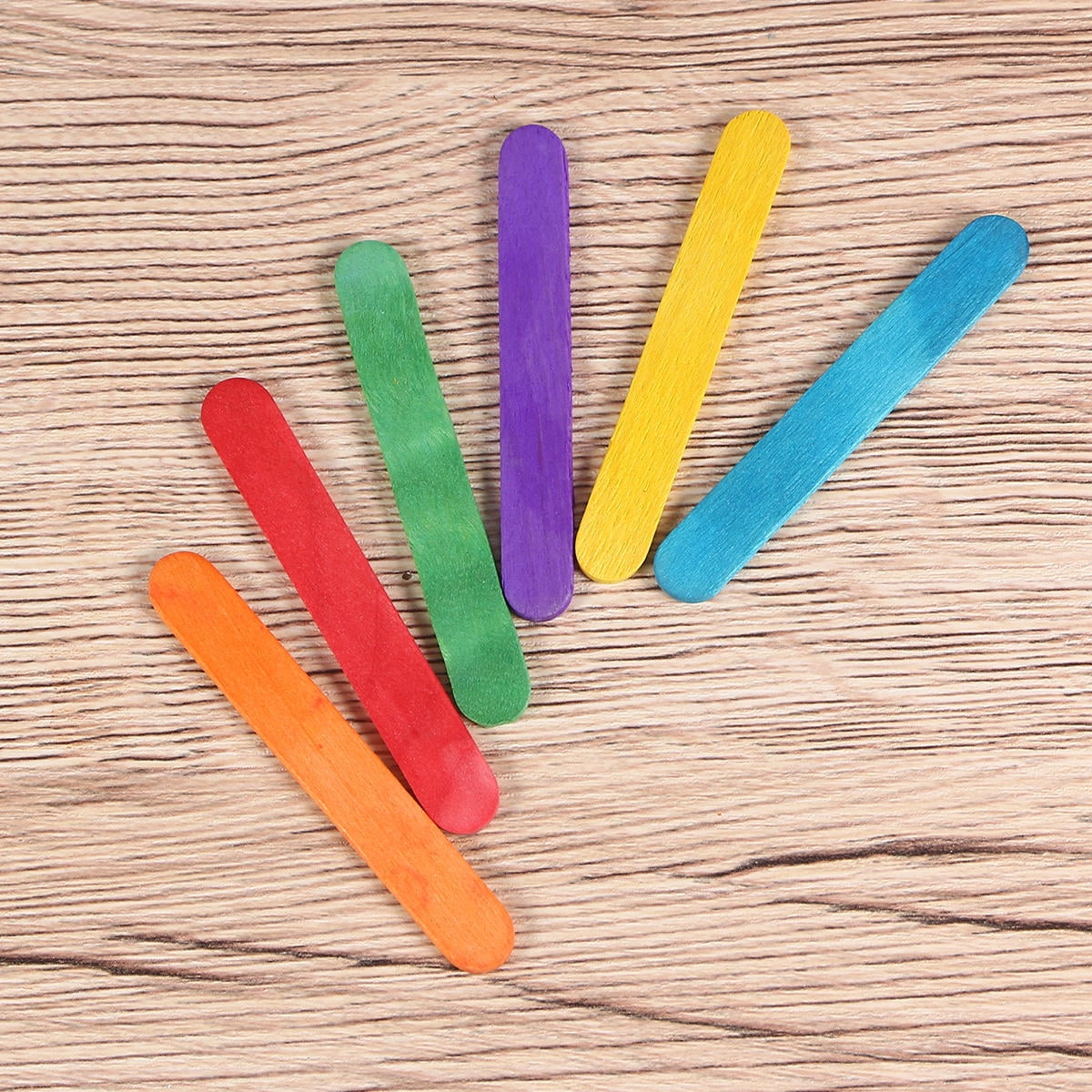 Masteelf Durable Assorted Color Wooden Craft Sticks for Kids DIY ...