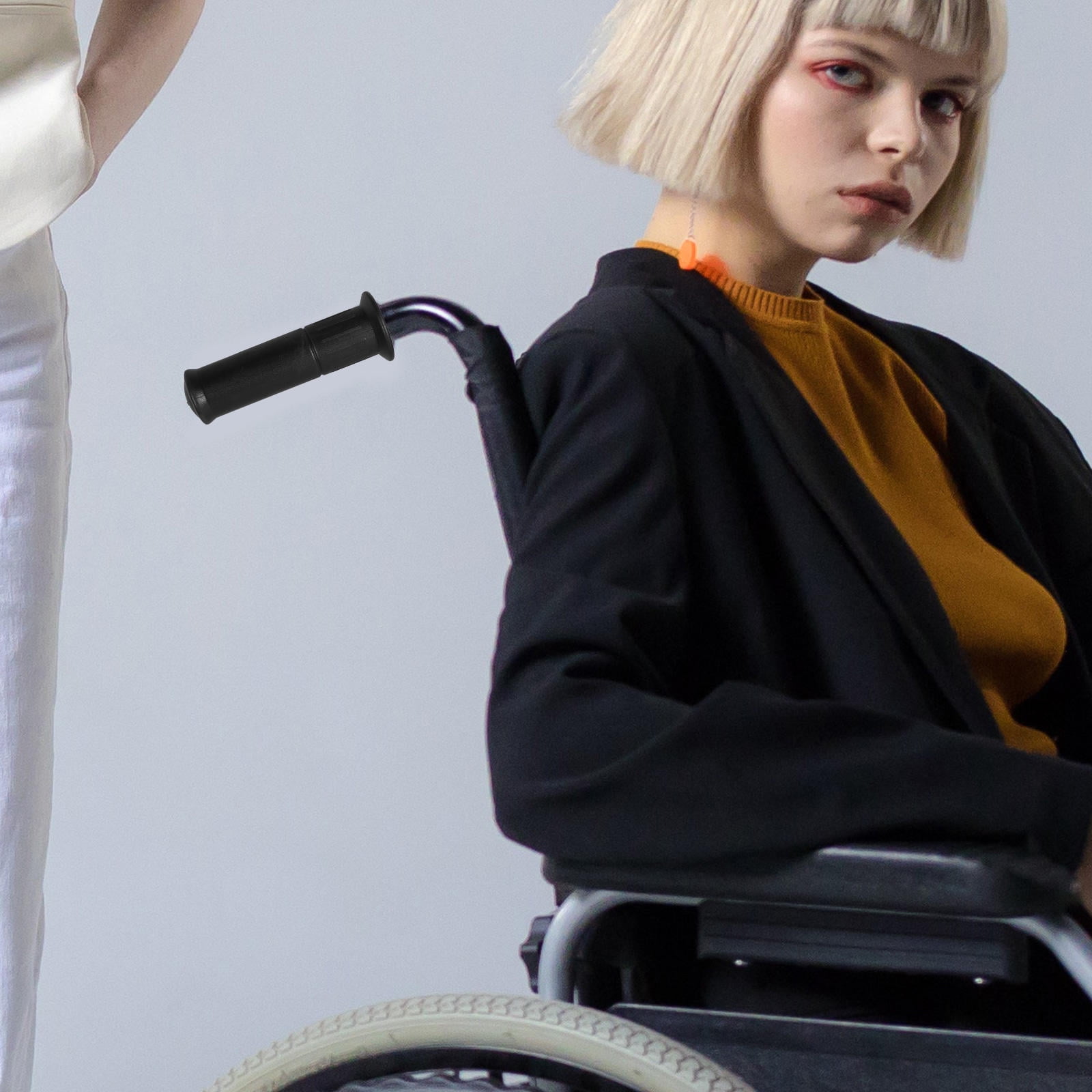 Masteelf Durable PVC Black Handle Grips for Wheelchairs and Carts with ...