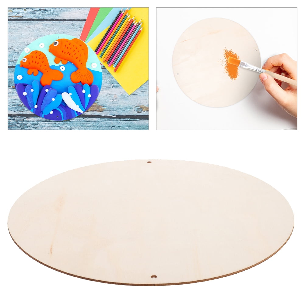 Masteelf Durable Round Wooden Clay Boards for Kids Light Brown ...