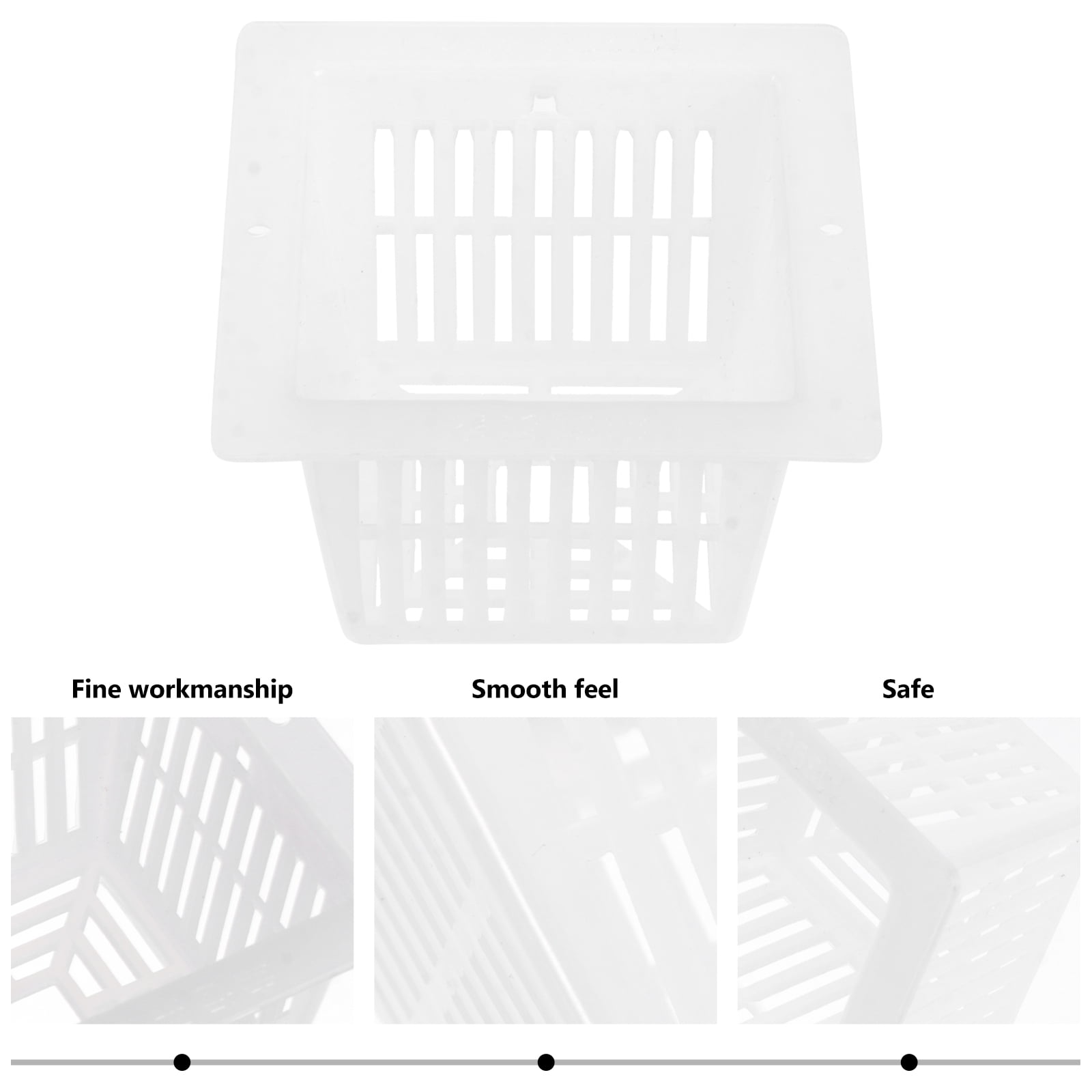 Masteelf Durable White PE Planting Basket for Healthy Root Growth with ...