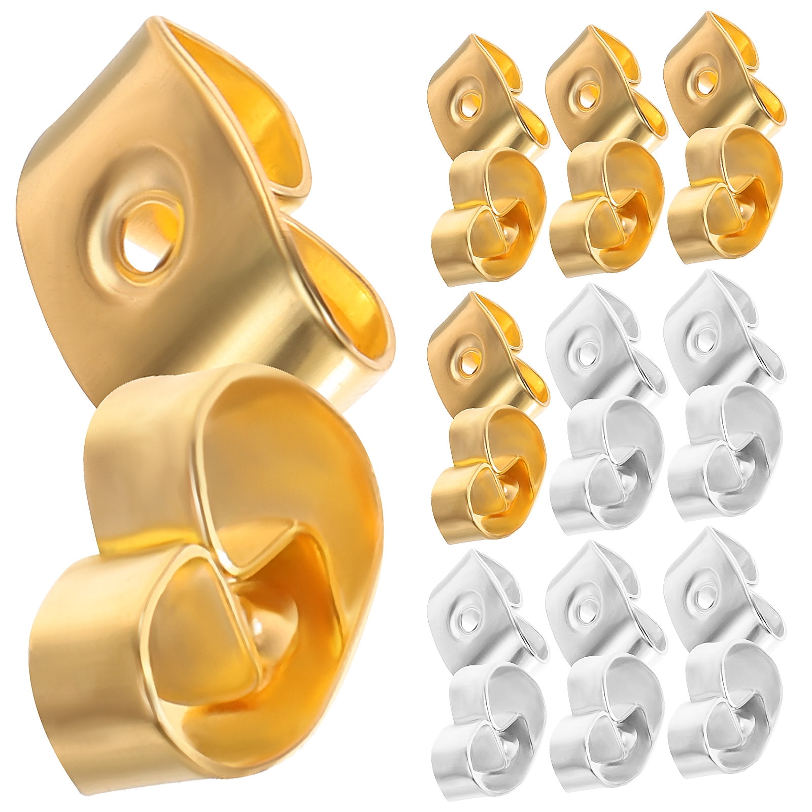 LOLIPPYY 20 Pcs Locking Earring Backs Alloy Non-Irritating for Earrings ...