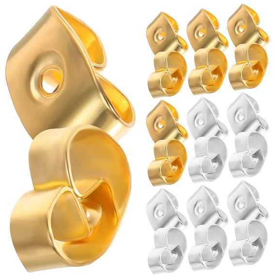 LOLIPPYY 20 Pcs Locking Earring Backs Alloy Non-Irritating for Earrings ...