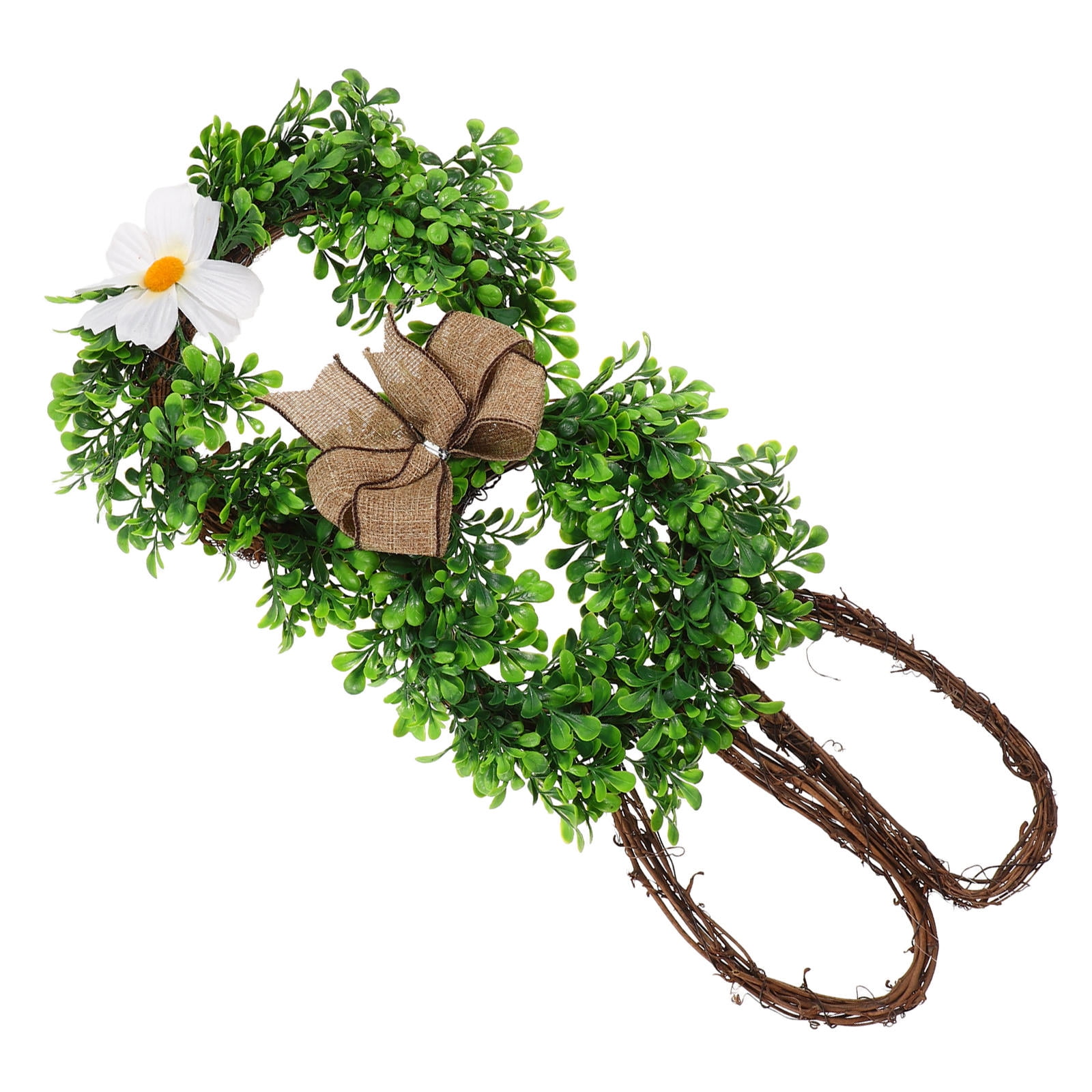 Masteelf Easter Bunny Door Wreath Spring Easter Wreath Bunny Shaped ...