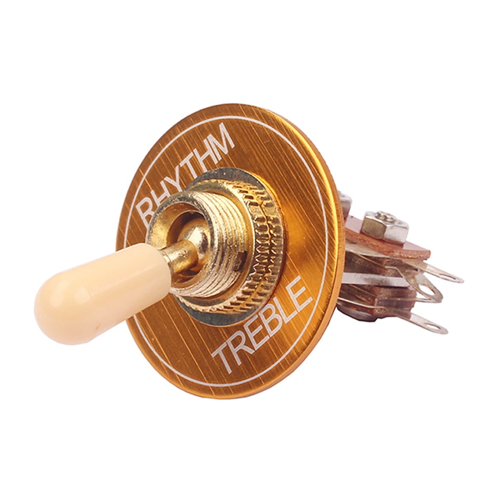 Masteelf Electric Guitar 3 Way Toggle Rhythm Treble Washer Ring Plate ...