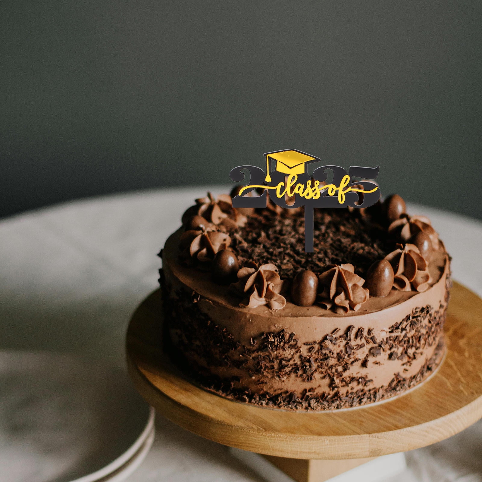 Masteelf Elegant Black Plastic Cake Toppers for Graduation Party ...