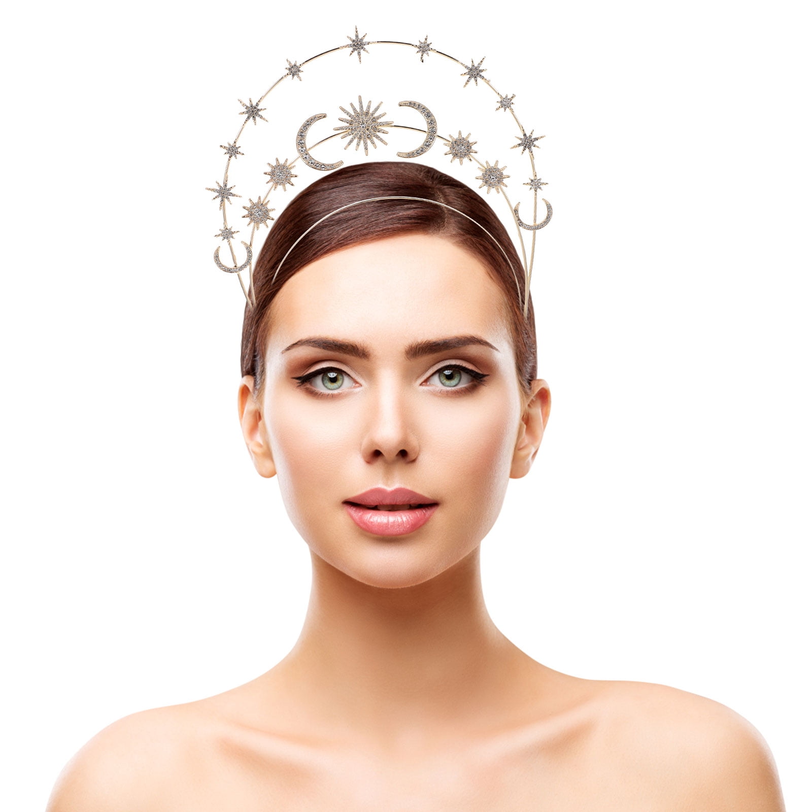 Masteelf Elegant Golden Metal Goddess Crown Headband for Decor with ...