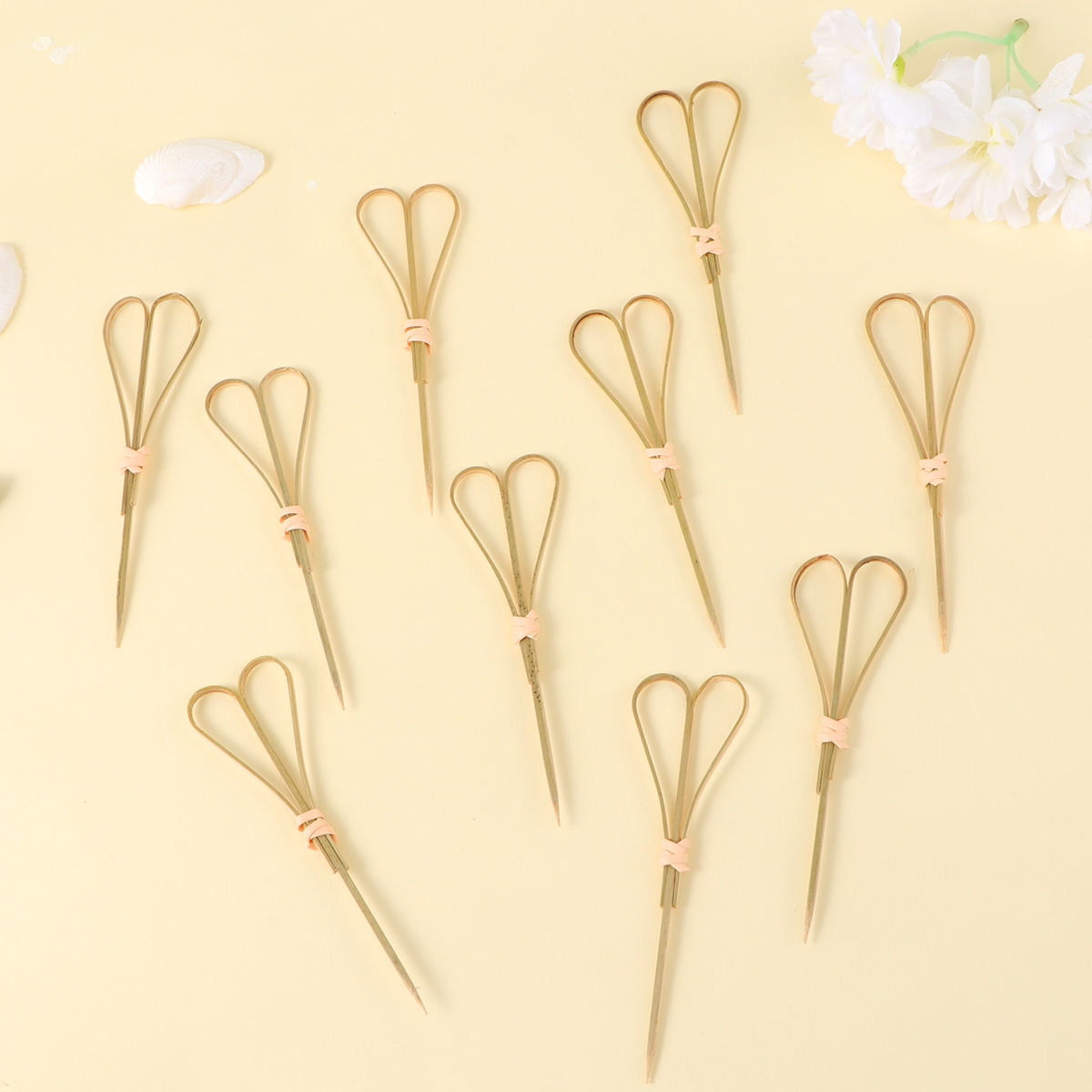 Masteelf Elegant Handmade Scissors Shaped Cocktail Picks for Appetizer ...