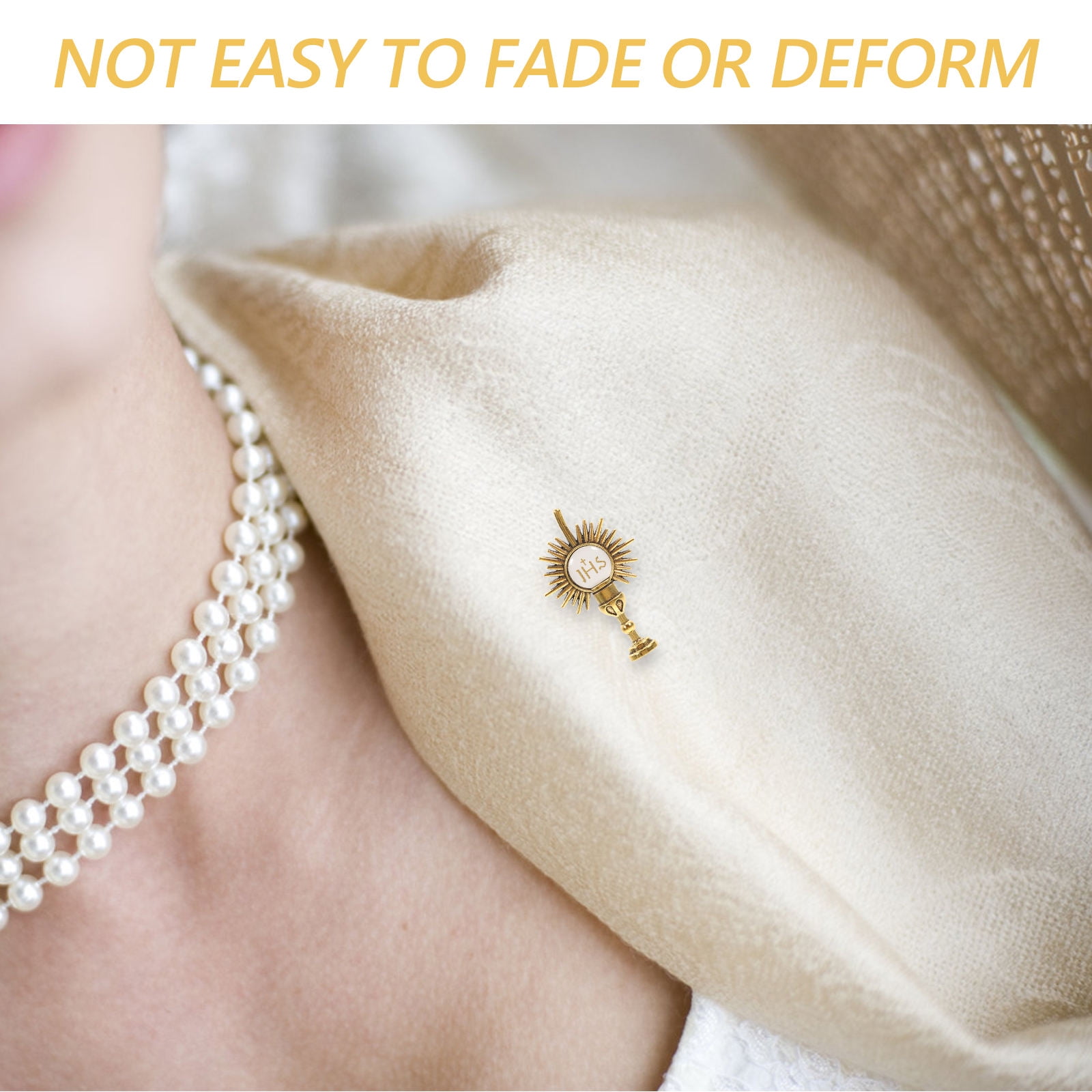 Masteelf Elegant Zinc Alloy Cross Lapel Pin for First Communion Holy ...