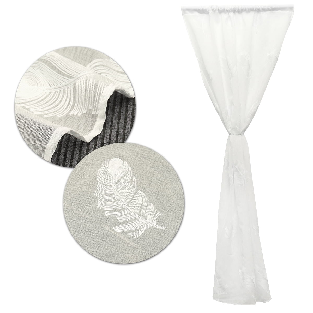 Masteelf Embroidered Window Veil Light Curtains - Walmart.com
